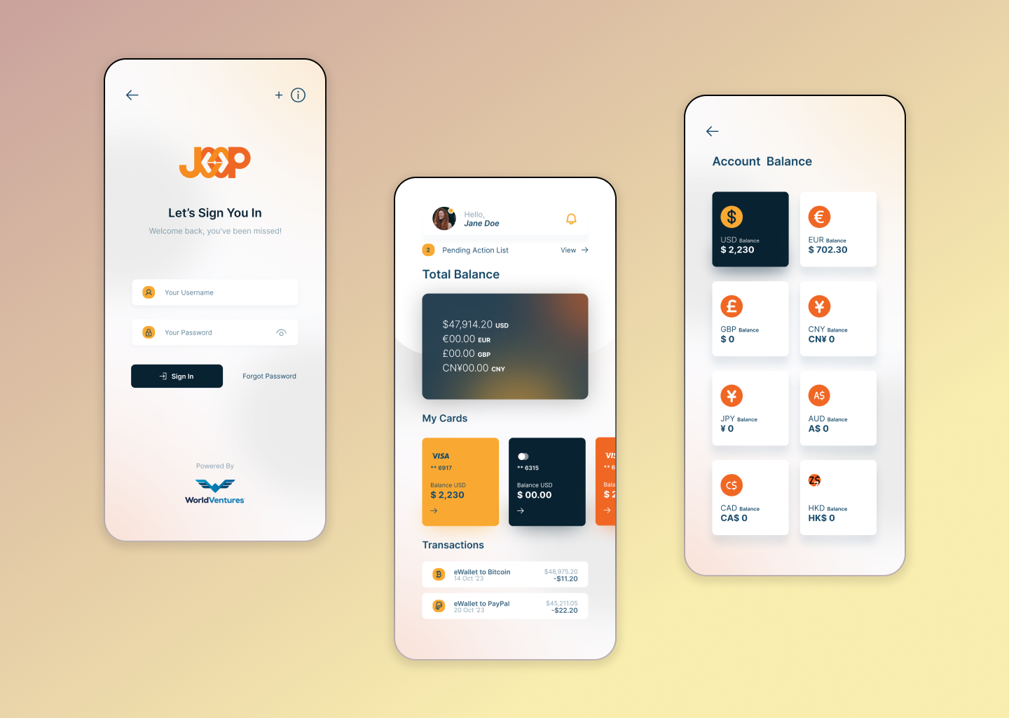 Joop - Fintech app concept by Parth Panchal on Dribbble