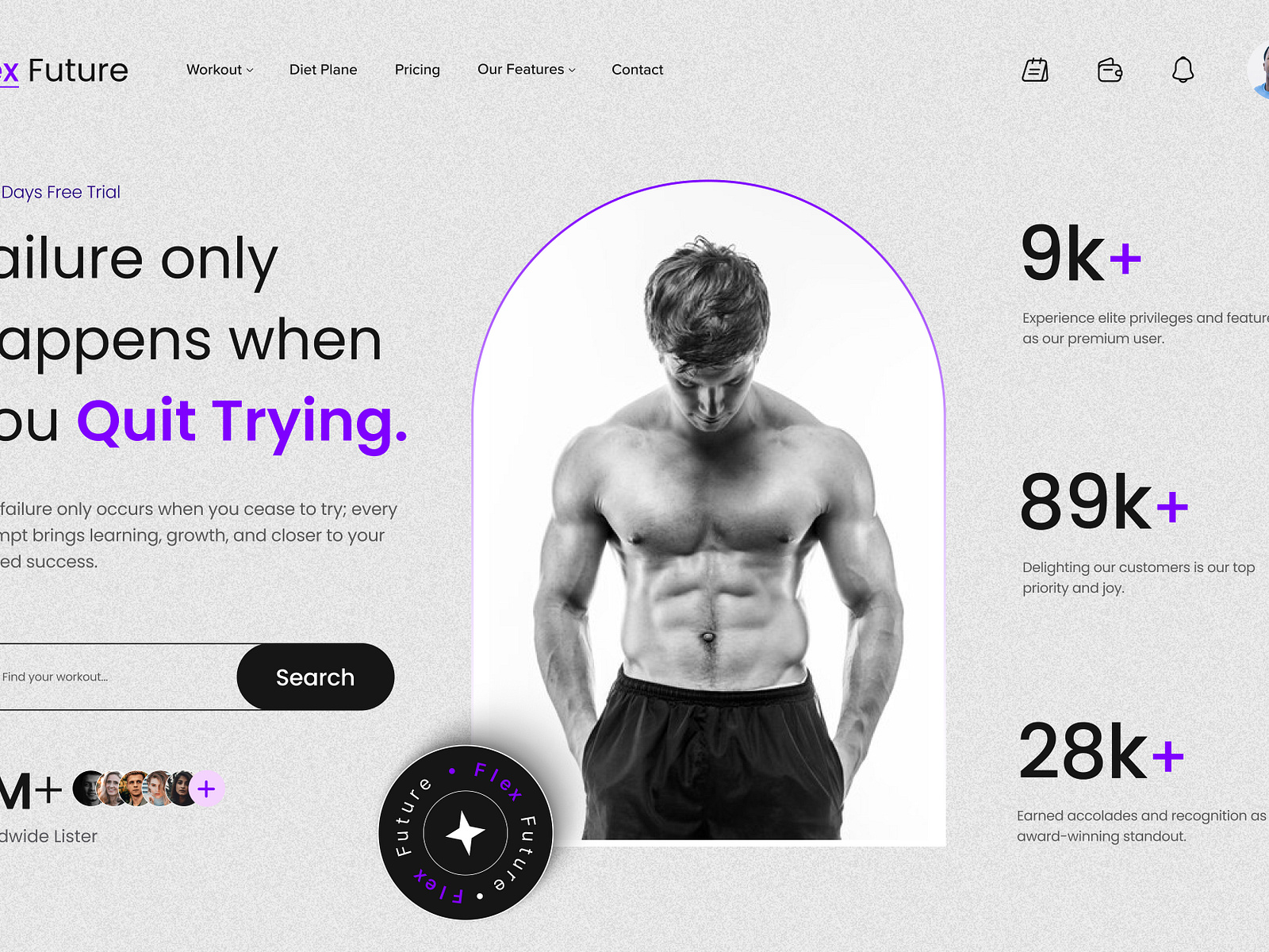 Fitness Web Page UI Design by PixelUX on Dribbble