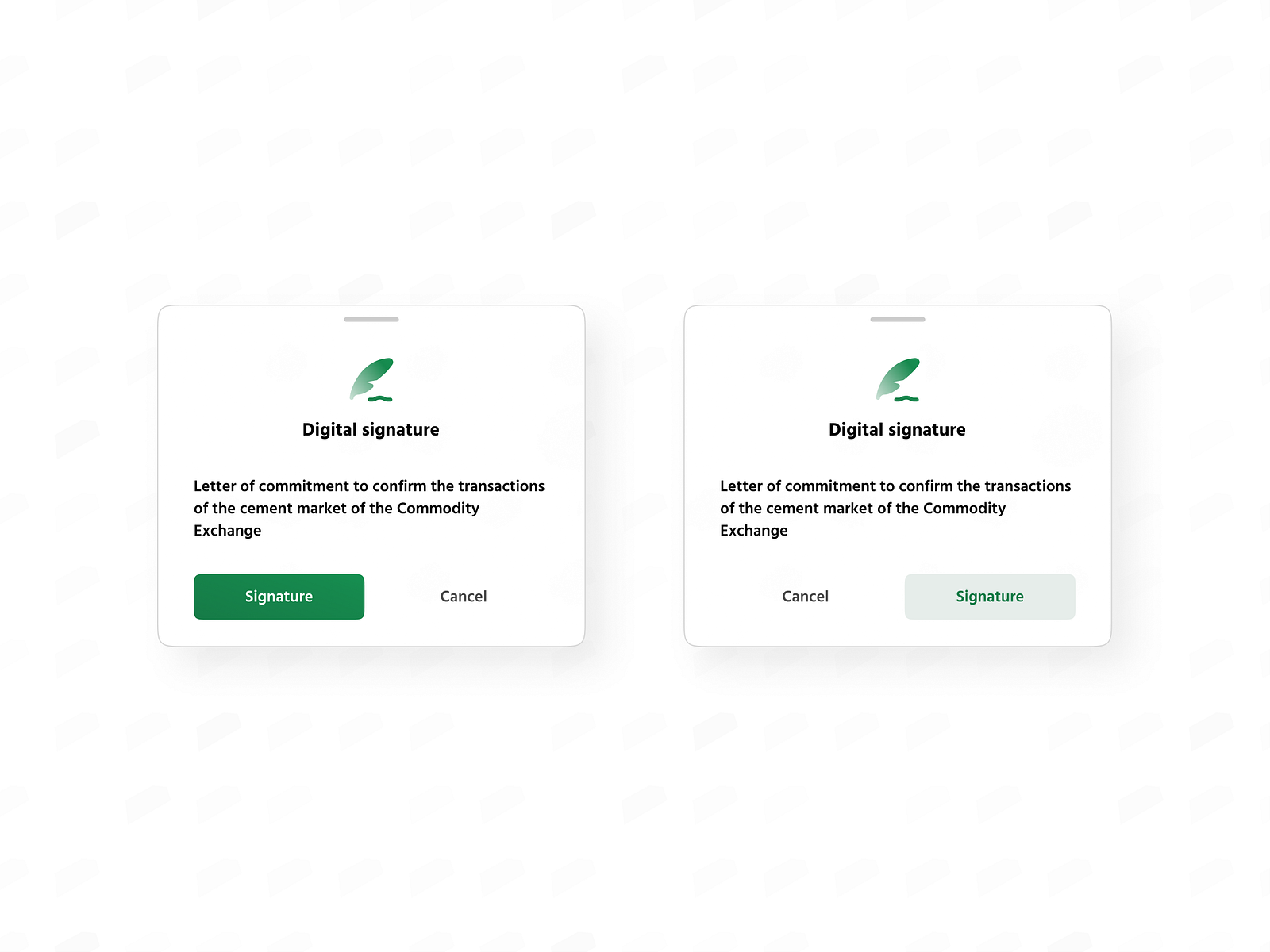 Confirmation Buttons by Mohammad Fatemi on Dribbble