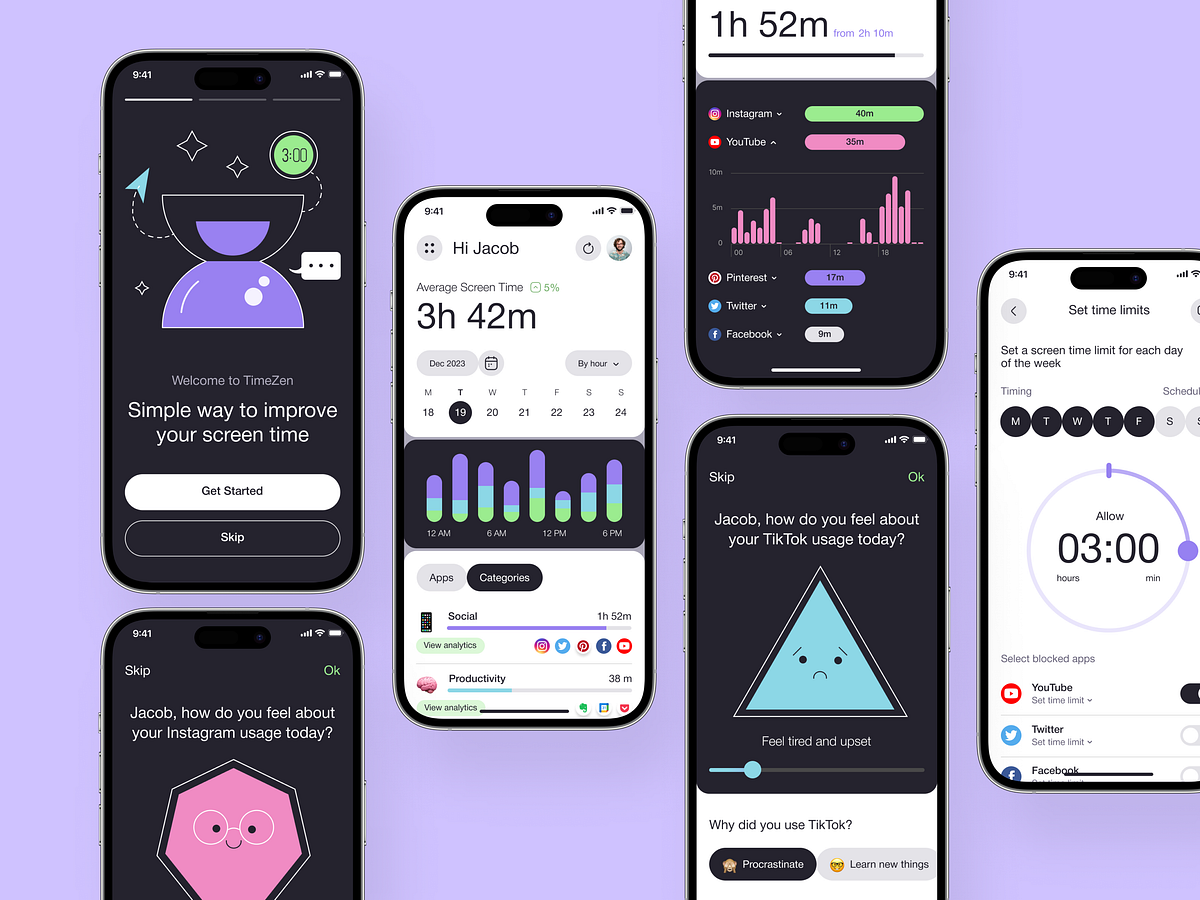 Screen Time Blocker Mobile App By Dmitry Lauretsky For Ronas It Ui Ux