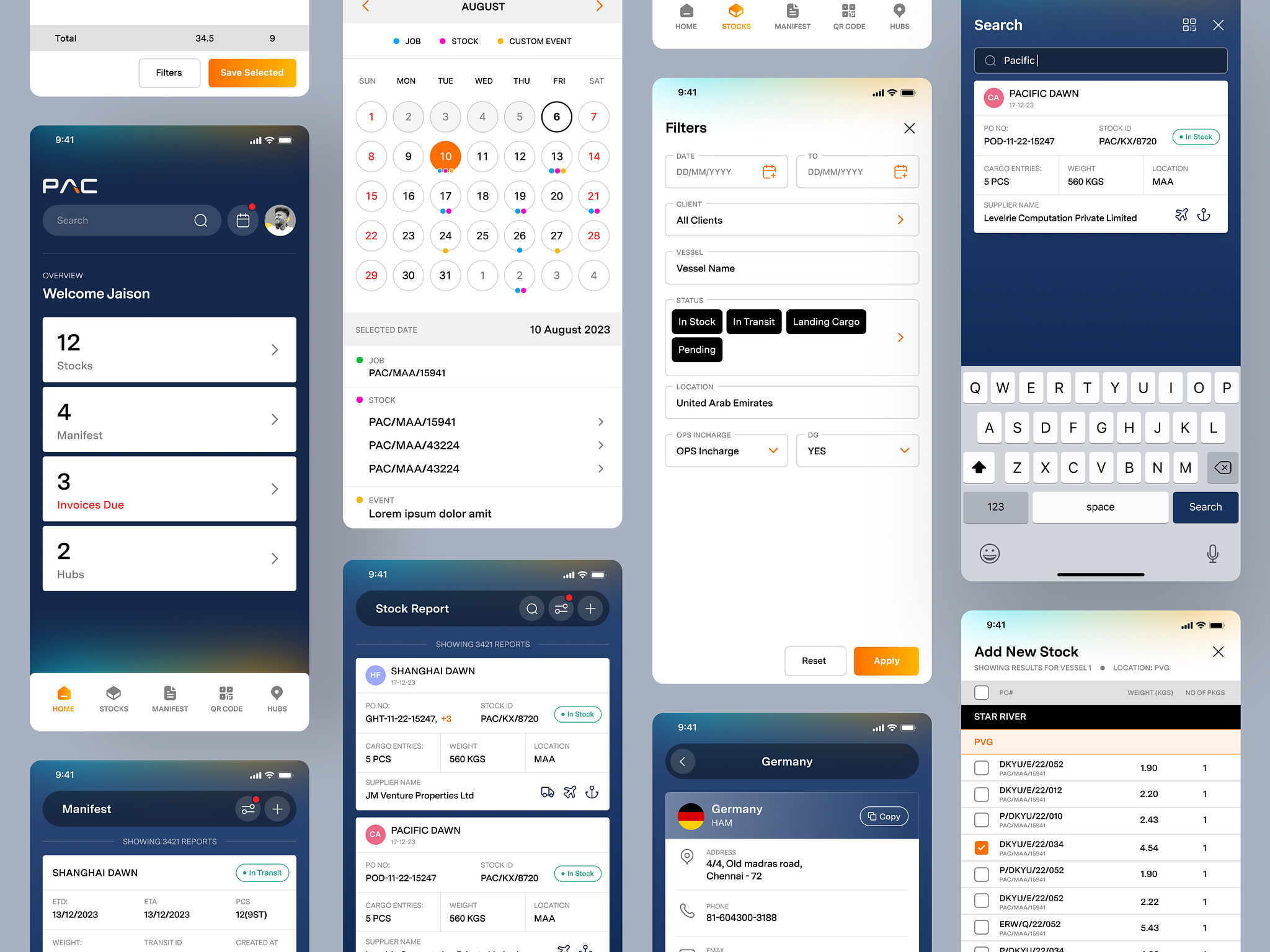 Vessel Stock Management App by Divan Raj on Dribbble