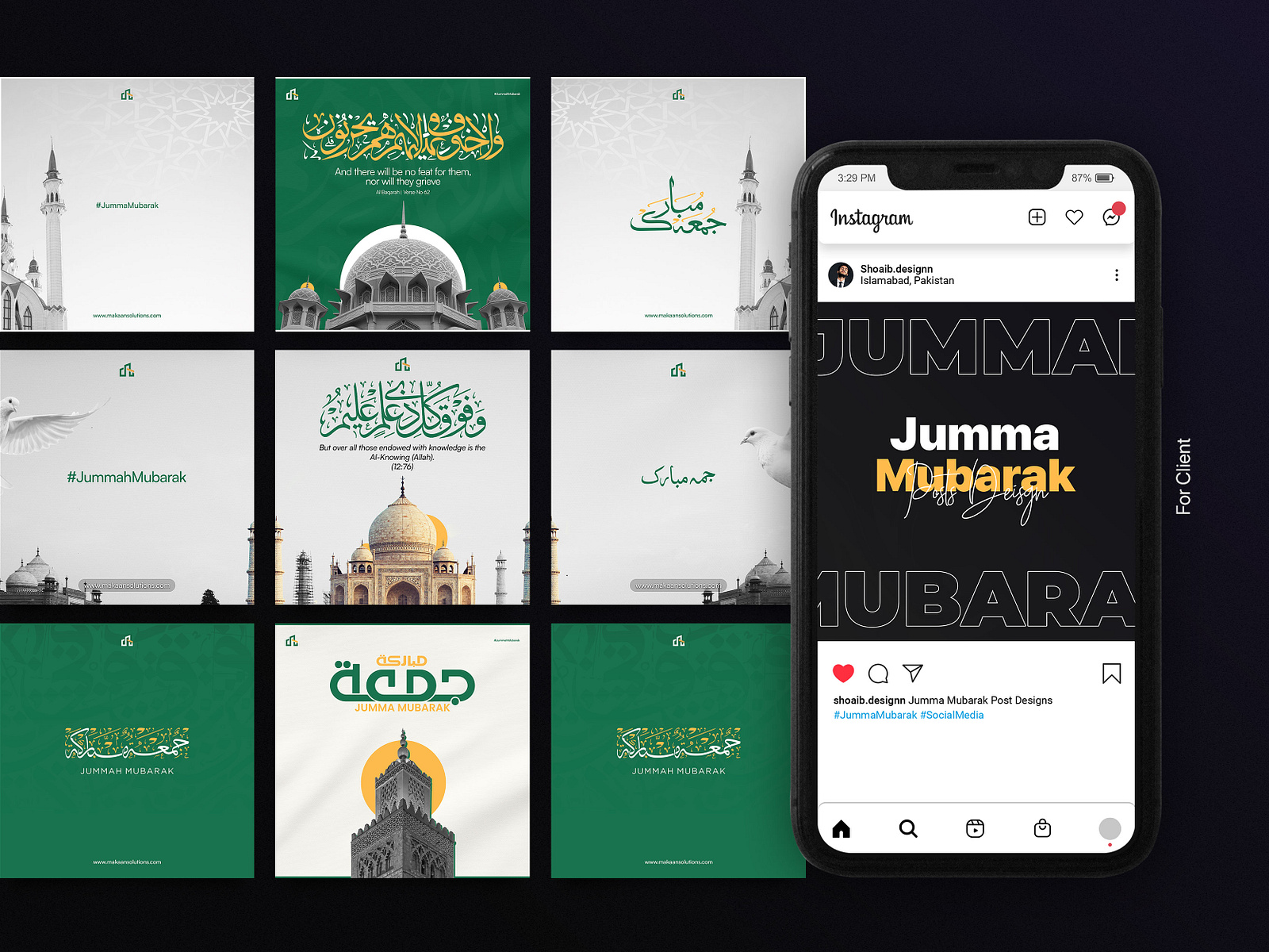 Jumma Mubarak Posts Designs by Shoaib Ali on Dribbble