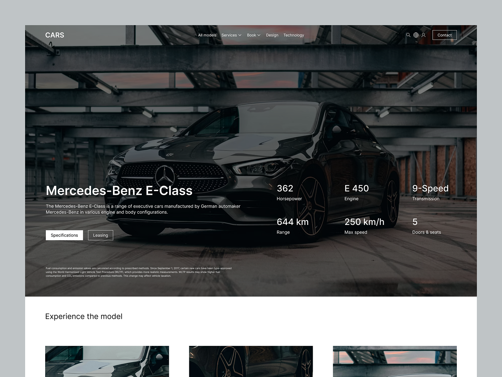Car details page by Kasper Carlsen on Dribbble