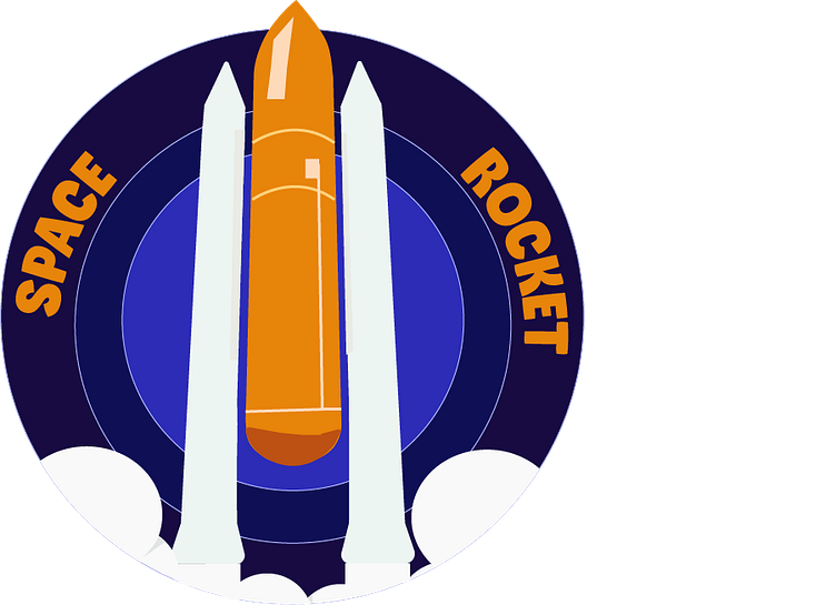 Space Rocket Badge by Sandra on Dribbble