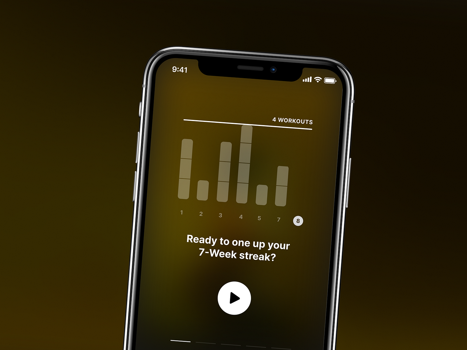 Call-to-workout nudge with Weekly Streak by Raunaq Shah📱 on Dribbble