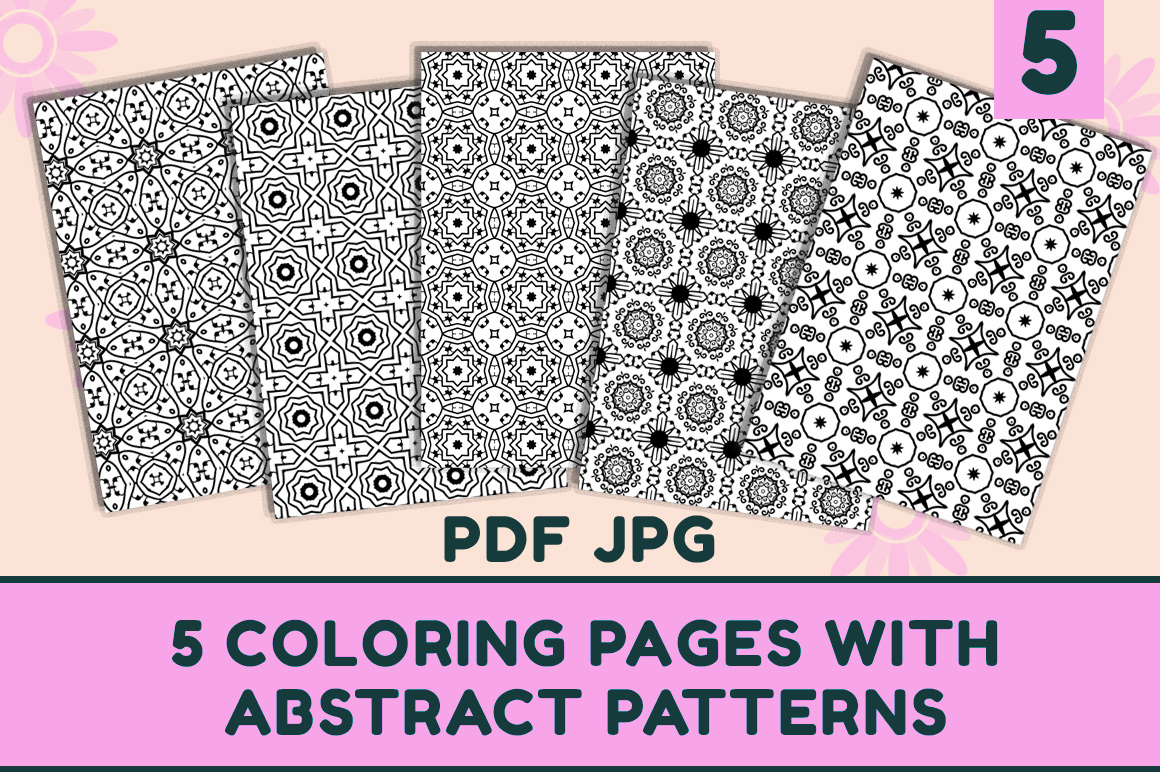 Abstract Pattern Coloring Page for Adults by sharareh monfared on Dribbble