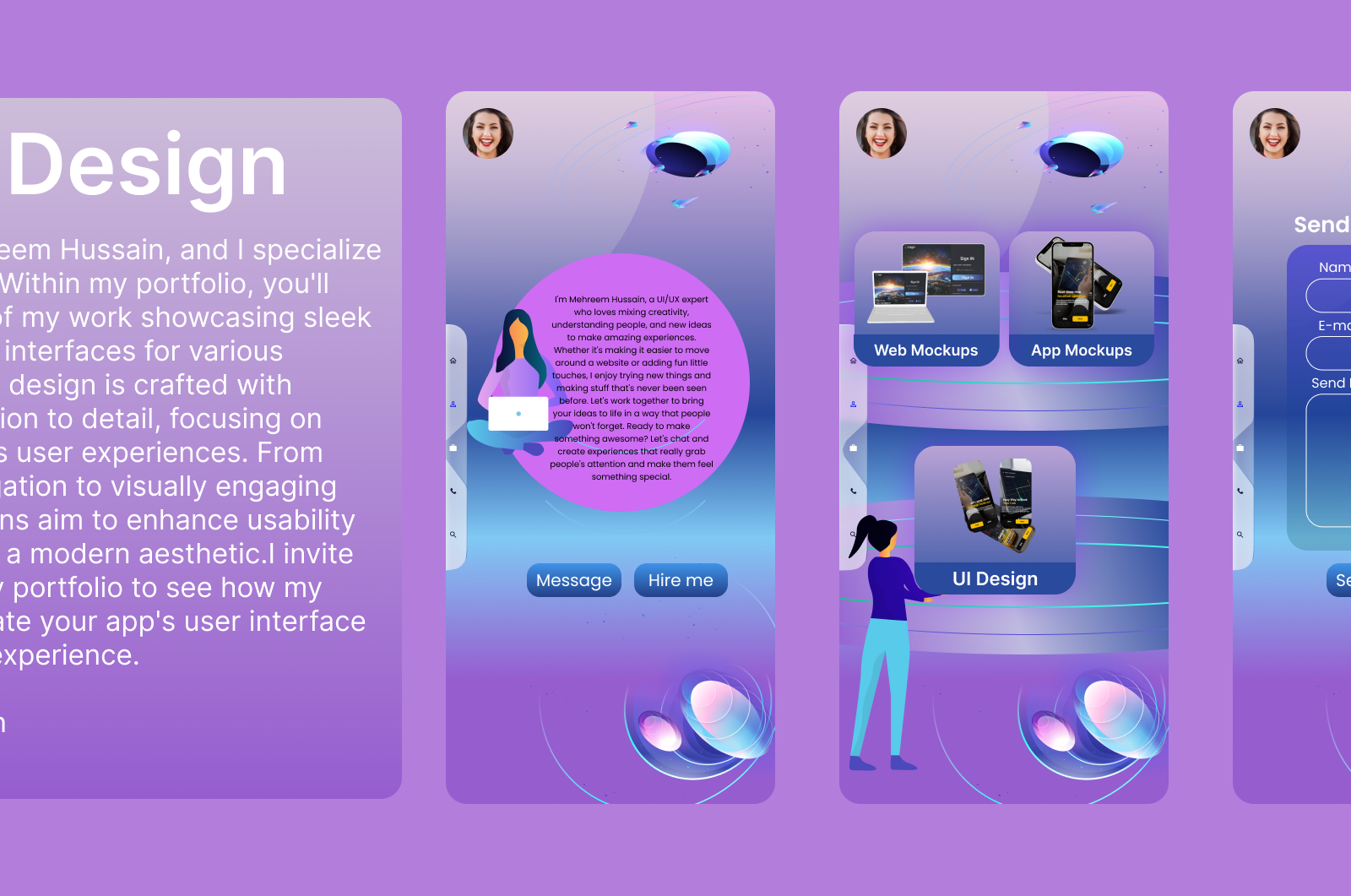 Mobile App UI Design by Mehreem Hussain on Dribbble