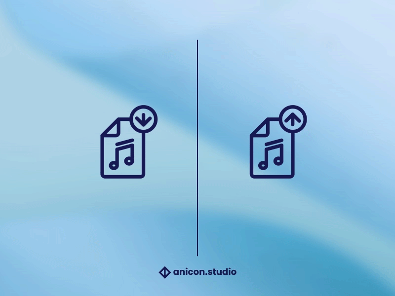 Music Upload / Download icons by Anicon Studio on Dribbble