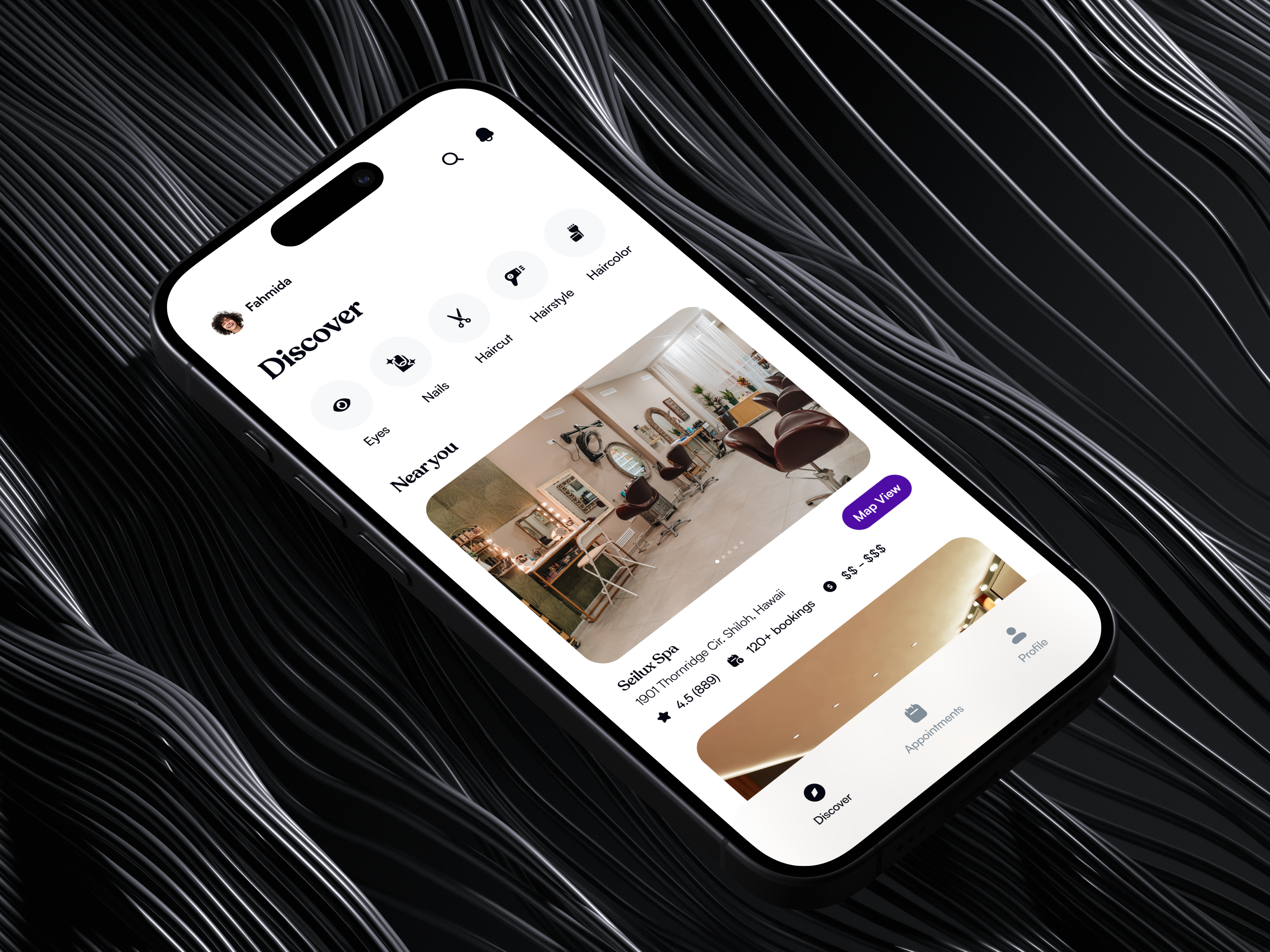 Salon App UI designs, themes, templates and downloadable graphic ...