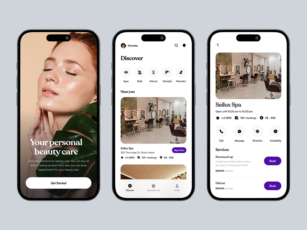 Beauty care app by Raju Husen for Quari Lab on Dribbble