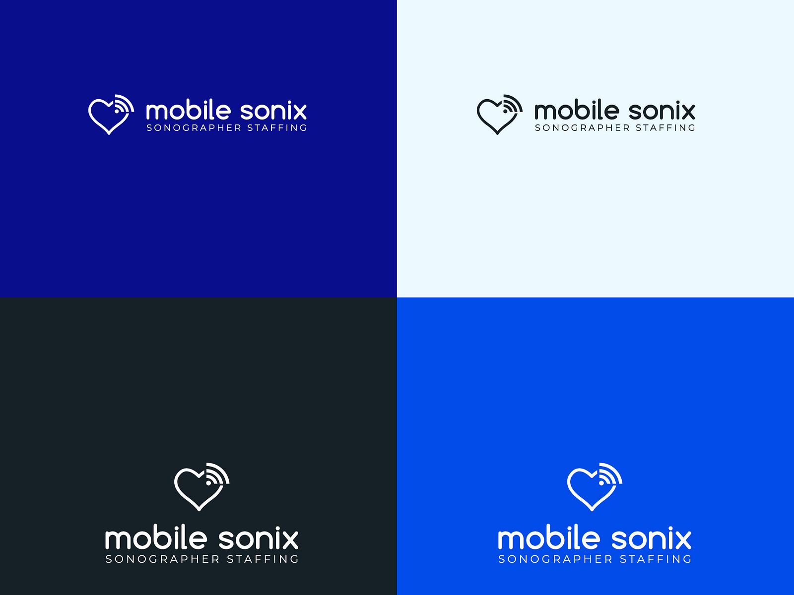Mobile sonix sonagrapher staffing logo by Faruque Hossain on Dribbble