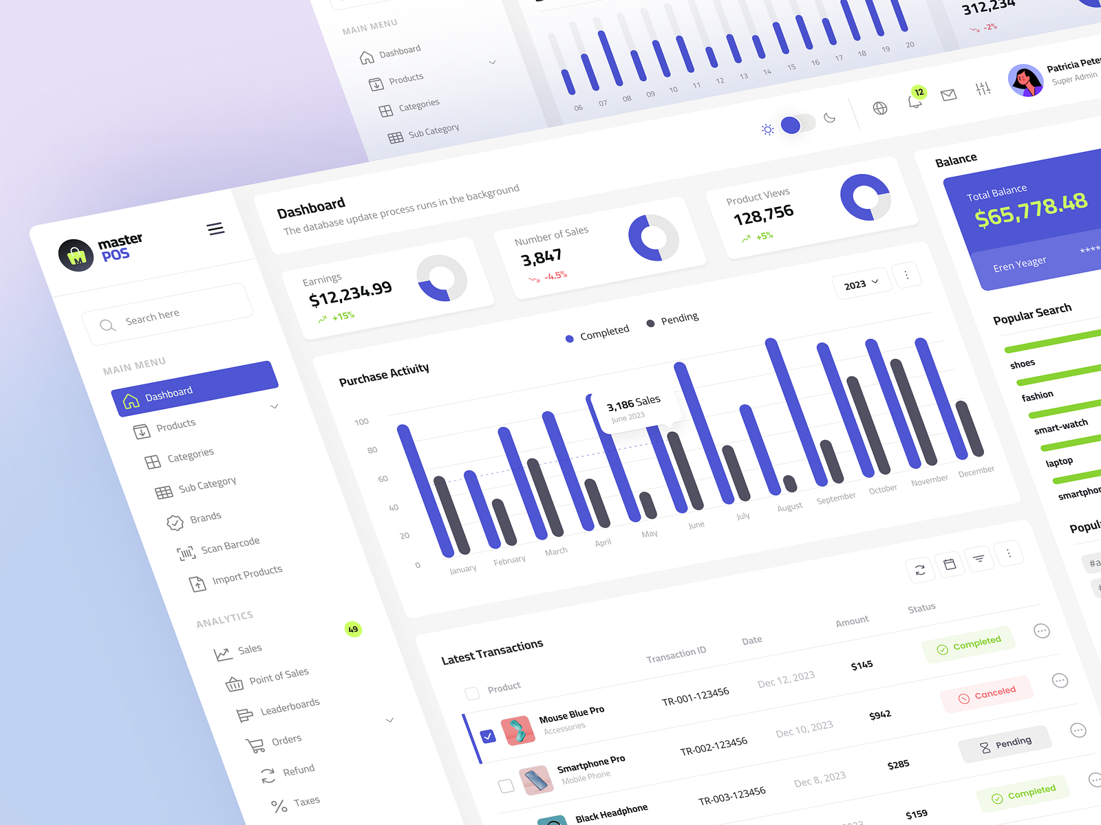 MasterPOS – Point of Sales Admin Dashboard Figma by Ahmad S. Afandi for ...