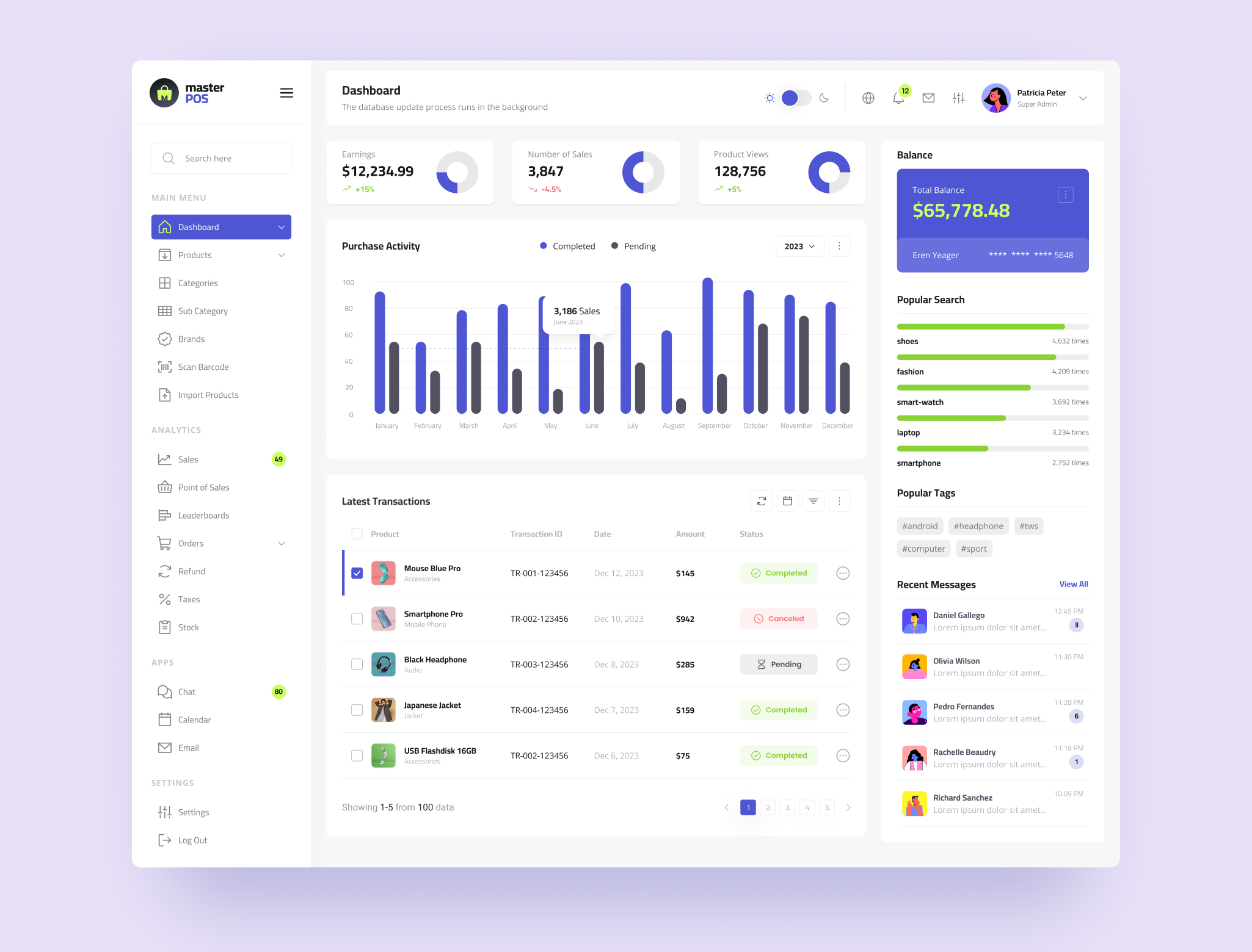 MasterPOS – Point of Sales Admin Dashboard Figma by Ahmad S. Afandi for ...