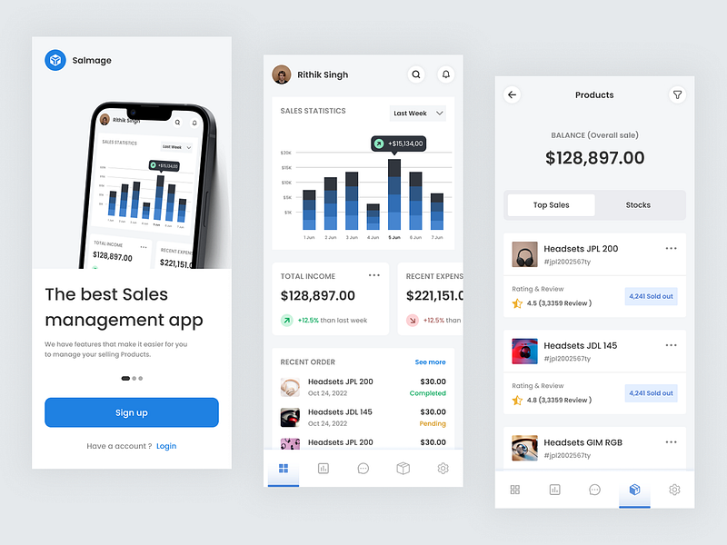 Sales Management App designs, themes, templates and downloadable ...