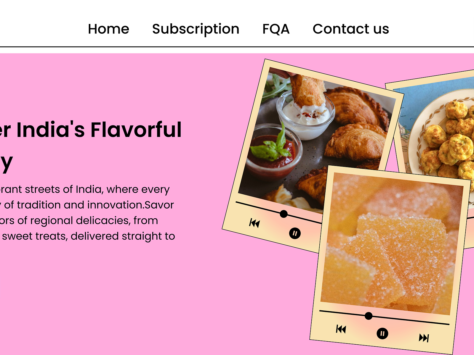 Snacks Subscription Box Hero Section by Aarna Garg on Dribbble