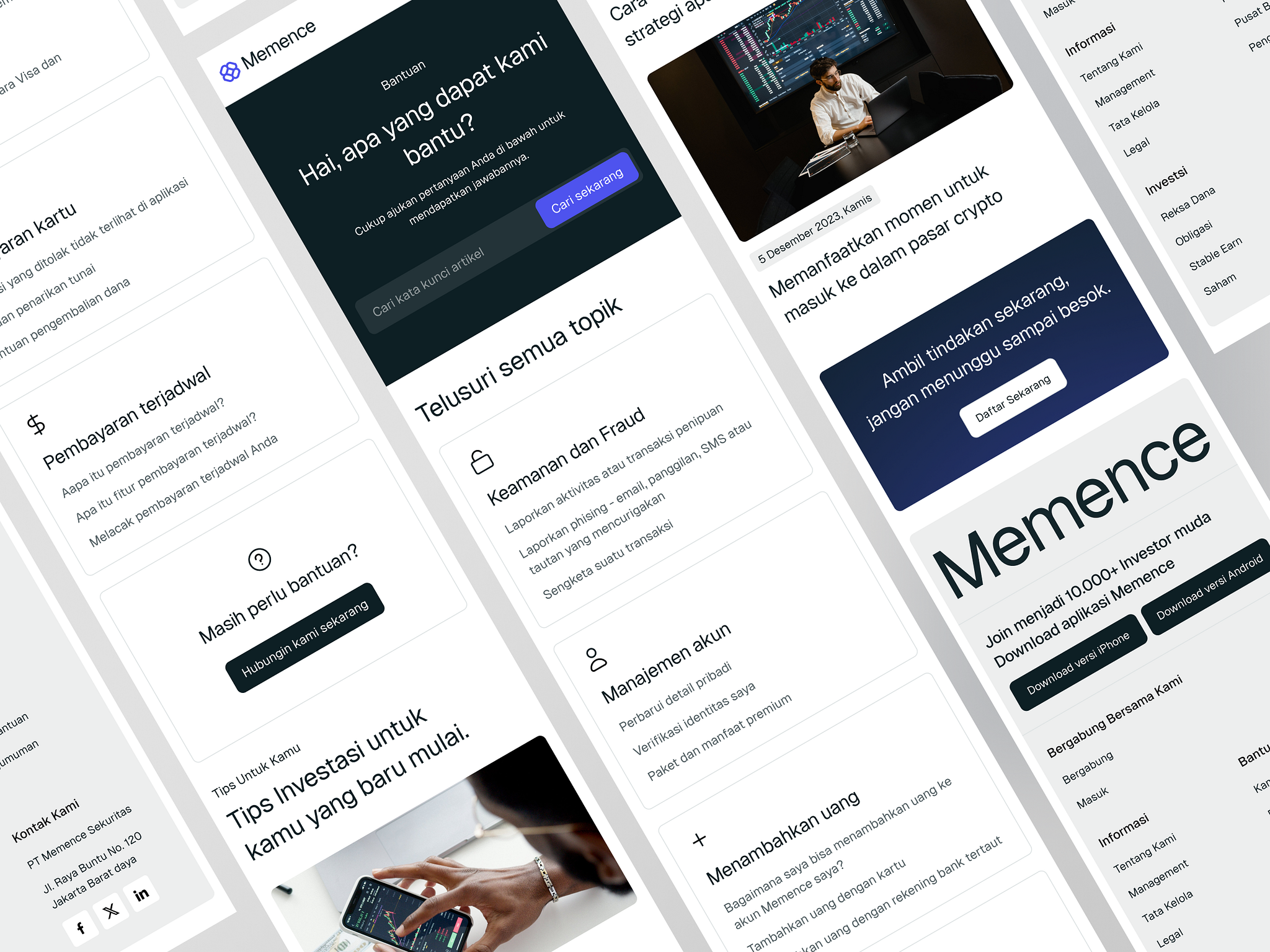 Memence - Responsive Help Page by Alvian Teddy Cahya Putra 👨🏻‍🎨 for ...