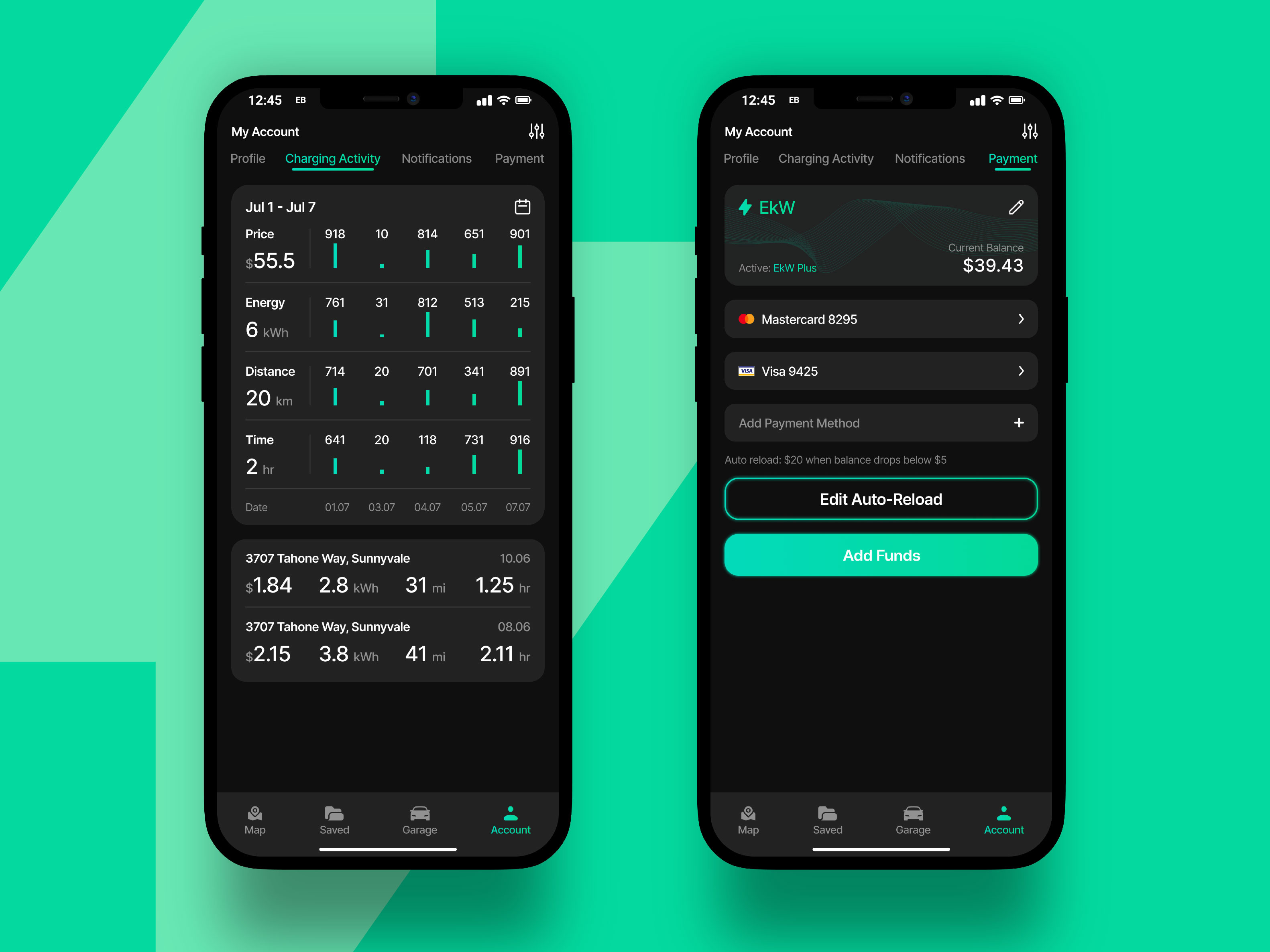 EkW EV Charging App UI UX Mobile App Design by Extej UI UX Design ...