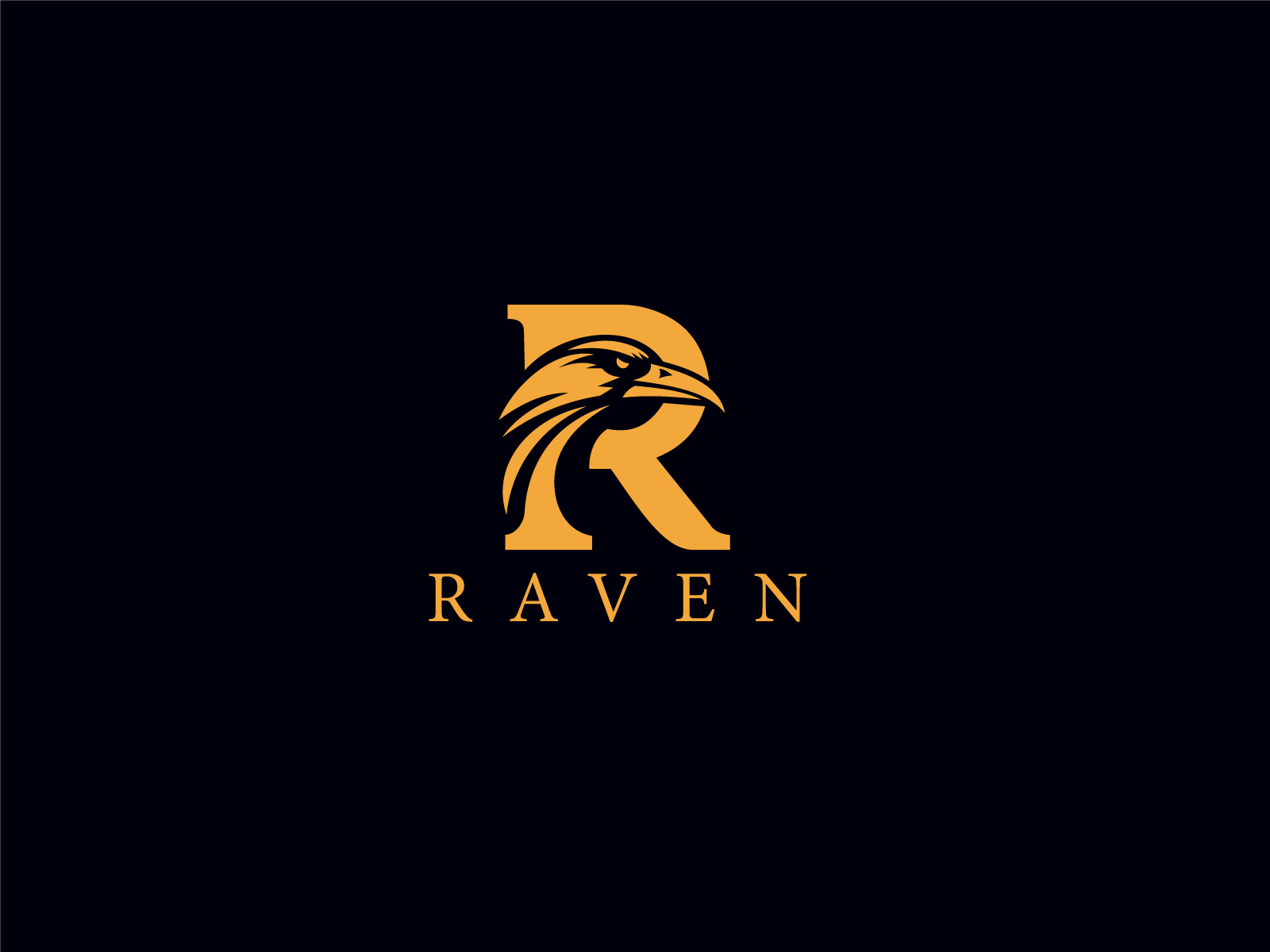 Raven Logo by HUSSNAIN GRAPHICS on Dribbble
