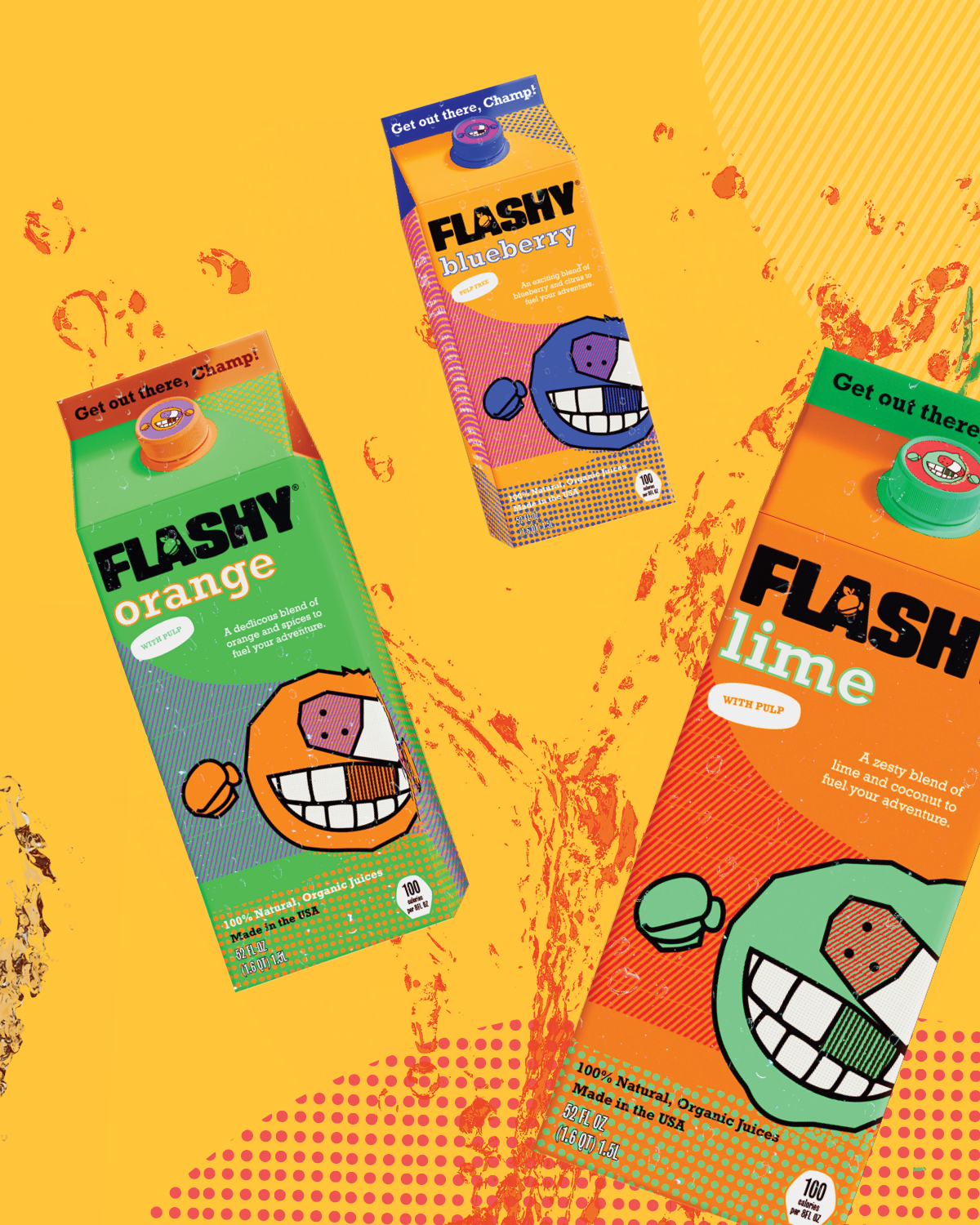 FLASHY Juice Branding by Aviela Maynard on Dribbble