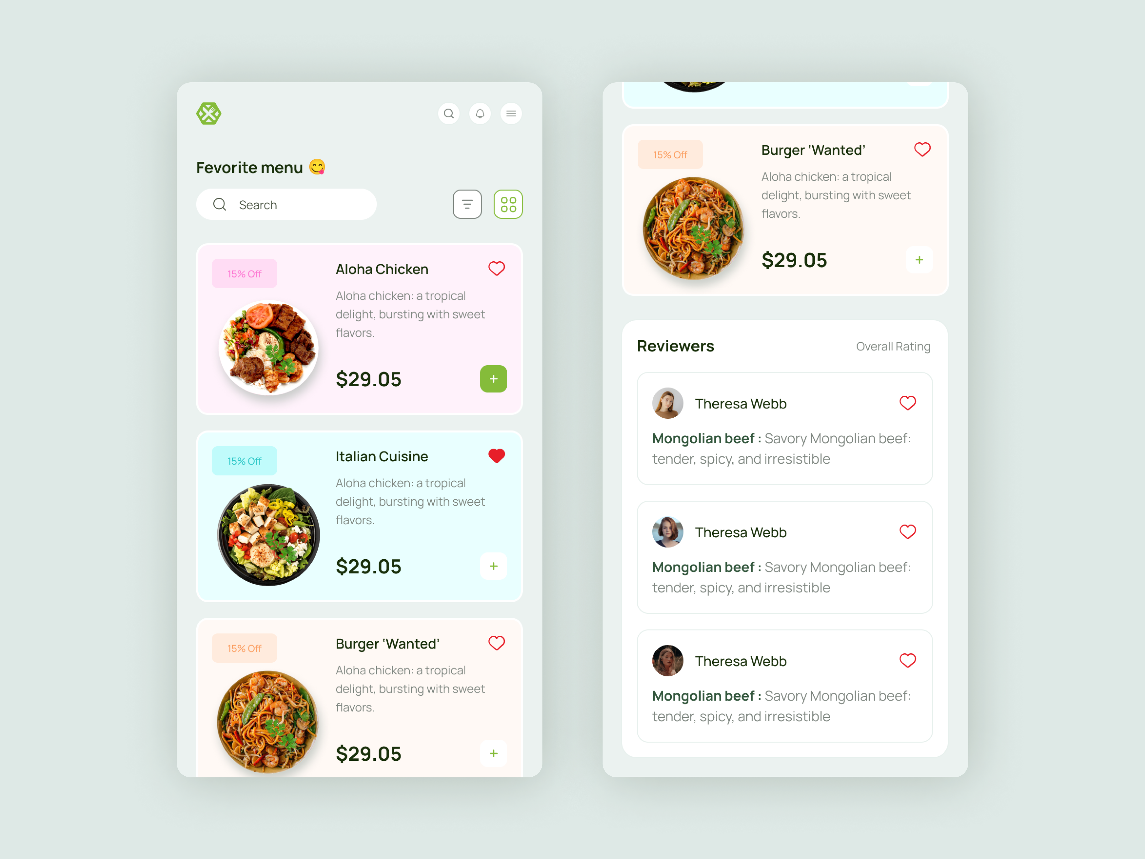 Dashboard Design Favorite Menu Page by Aminur Rahman on Dribbble