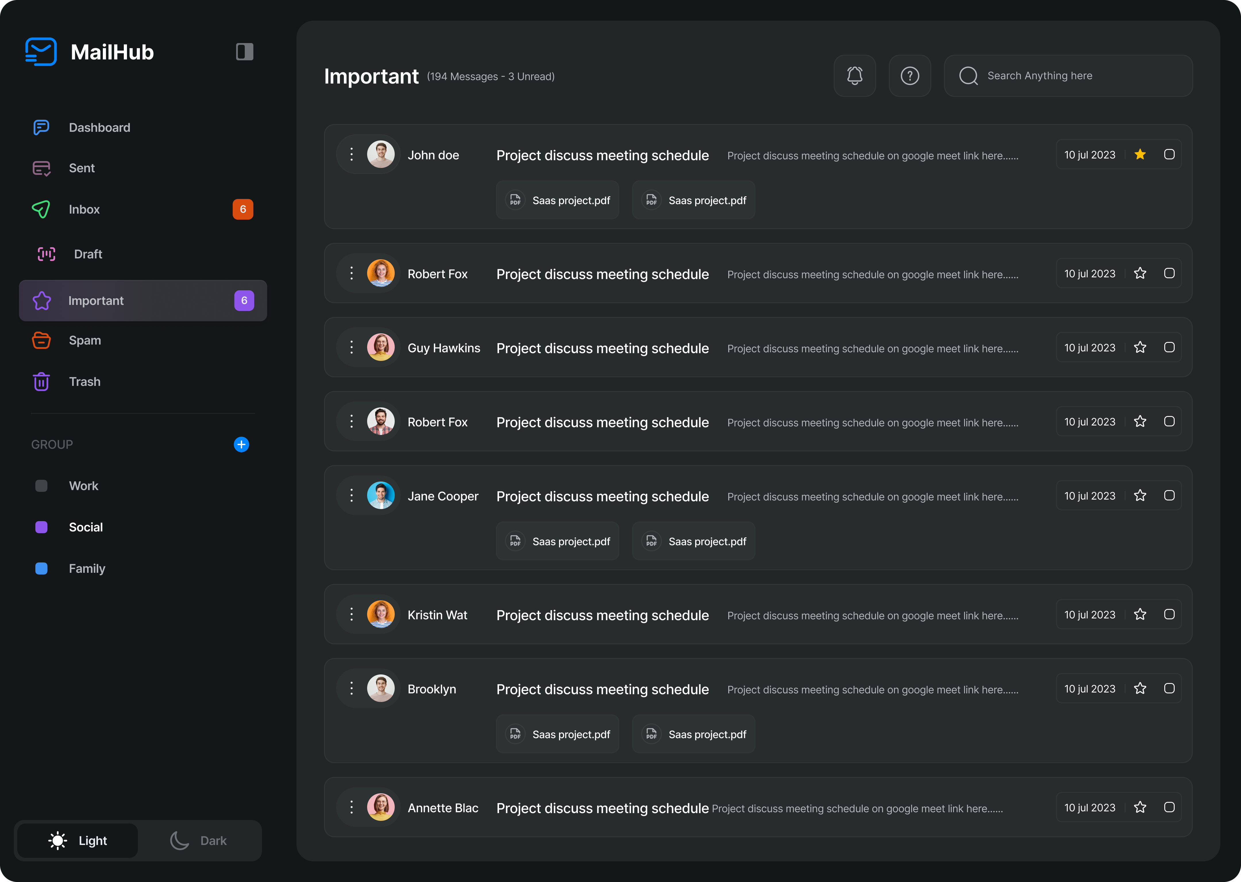 Mailhub - Email Management SAAS by Onixlab Studio Ltd for UI8 on Dribbble