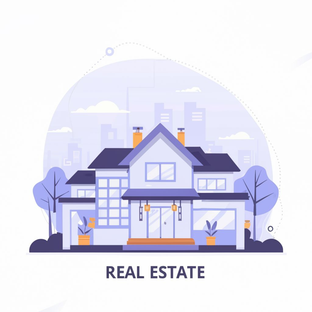 Real estate illustration by akhil on Dribbble