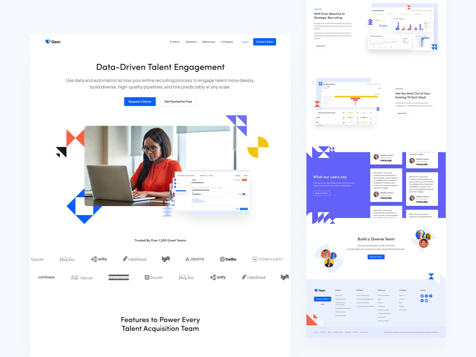 Gem — website by Mikołaj Szymkowiak for tonik on Dribbble