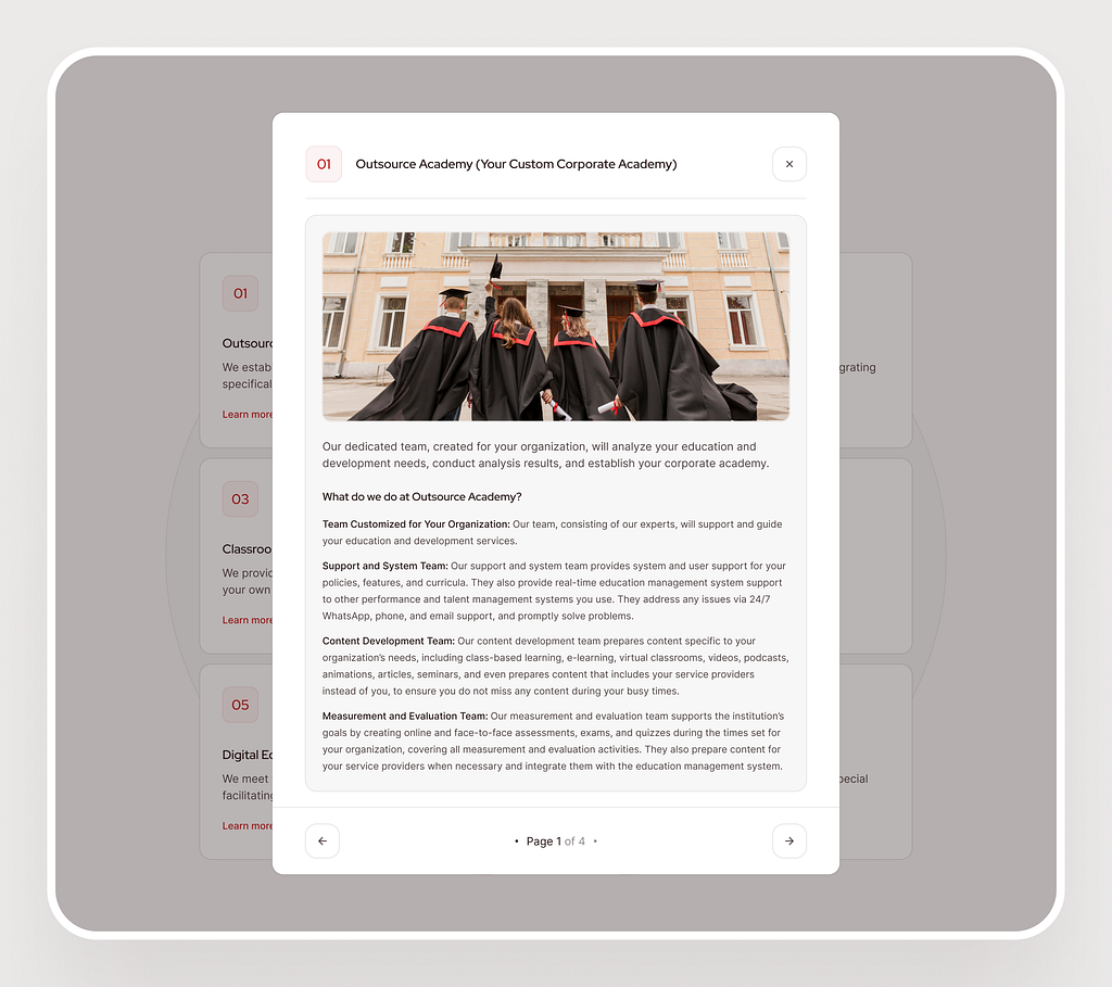 Solution detail modal 📋 by Emre Kaya on Dribbble