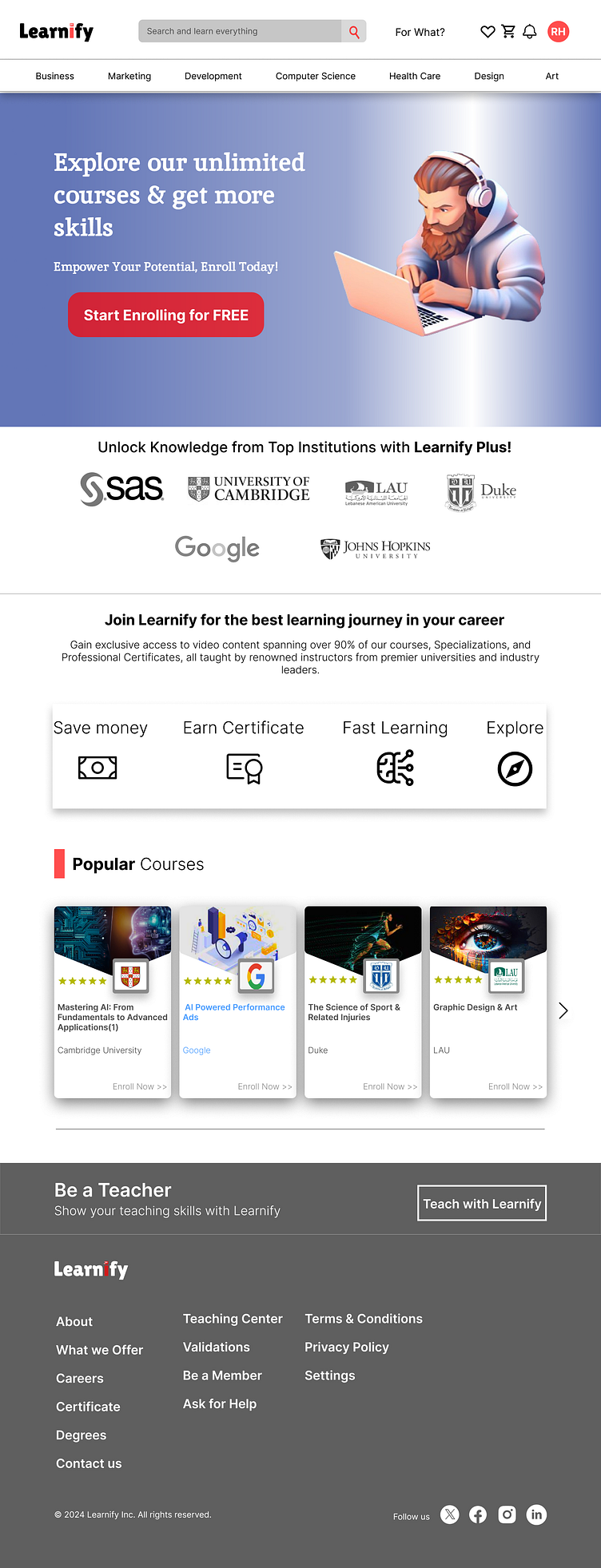 Learnify web design by Omar on Dribbble