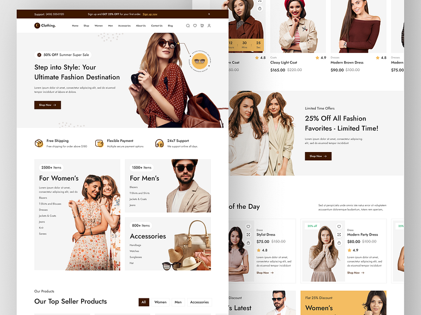 Clothing Website designs, themes, templates and downloadable graphic ...