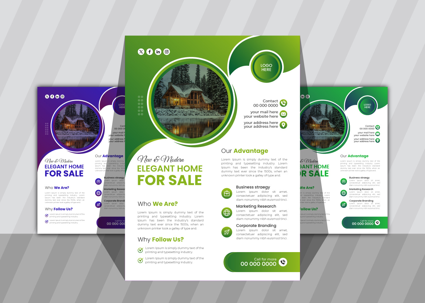 Abstract Flyer design for Real-Estate Business. by MD Hussain Ahmed on ...