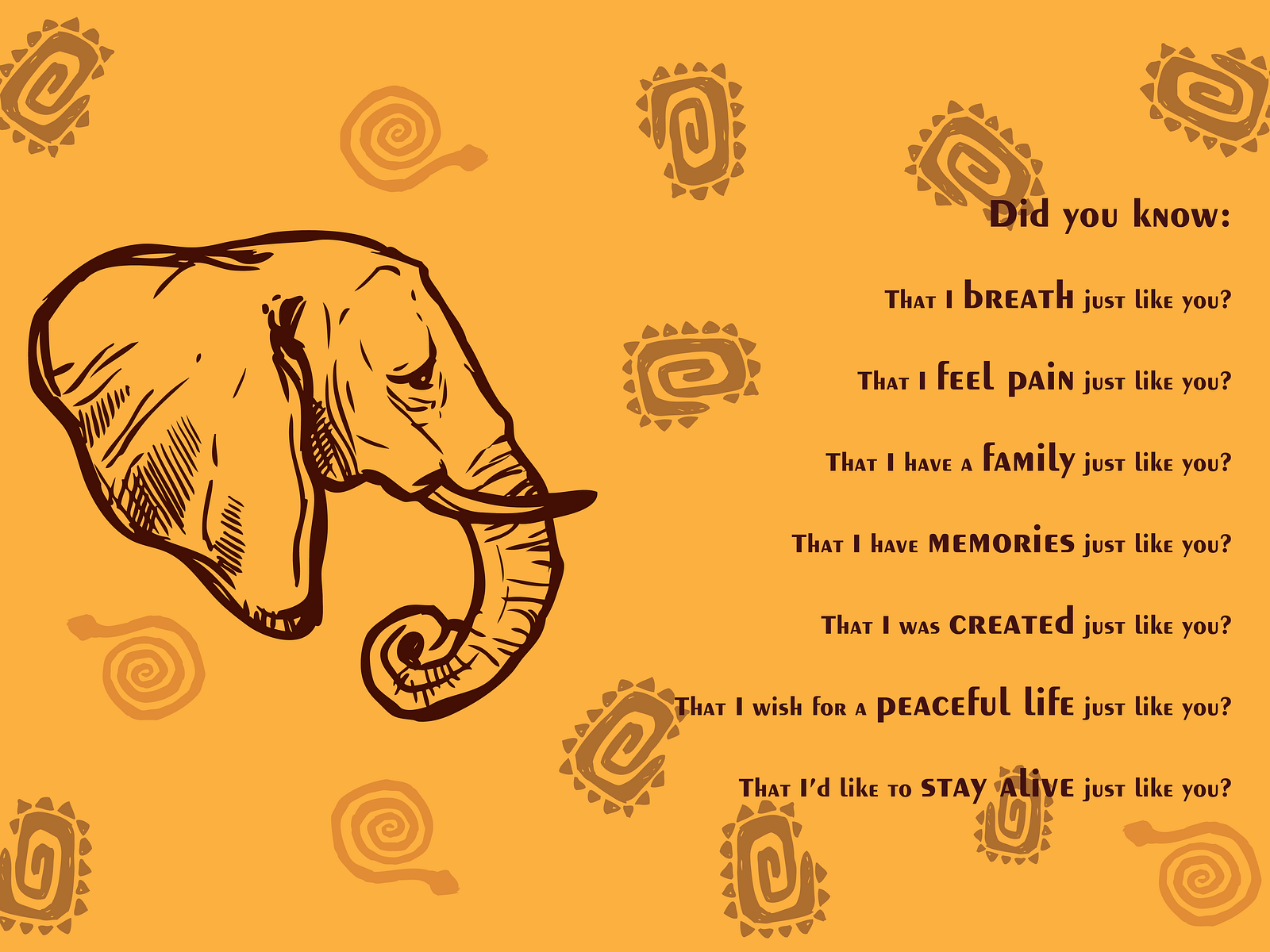 Anti-poaching Social Media Poster by Denzel Rocker on Dribbble