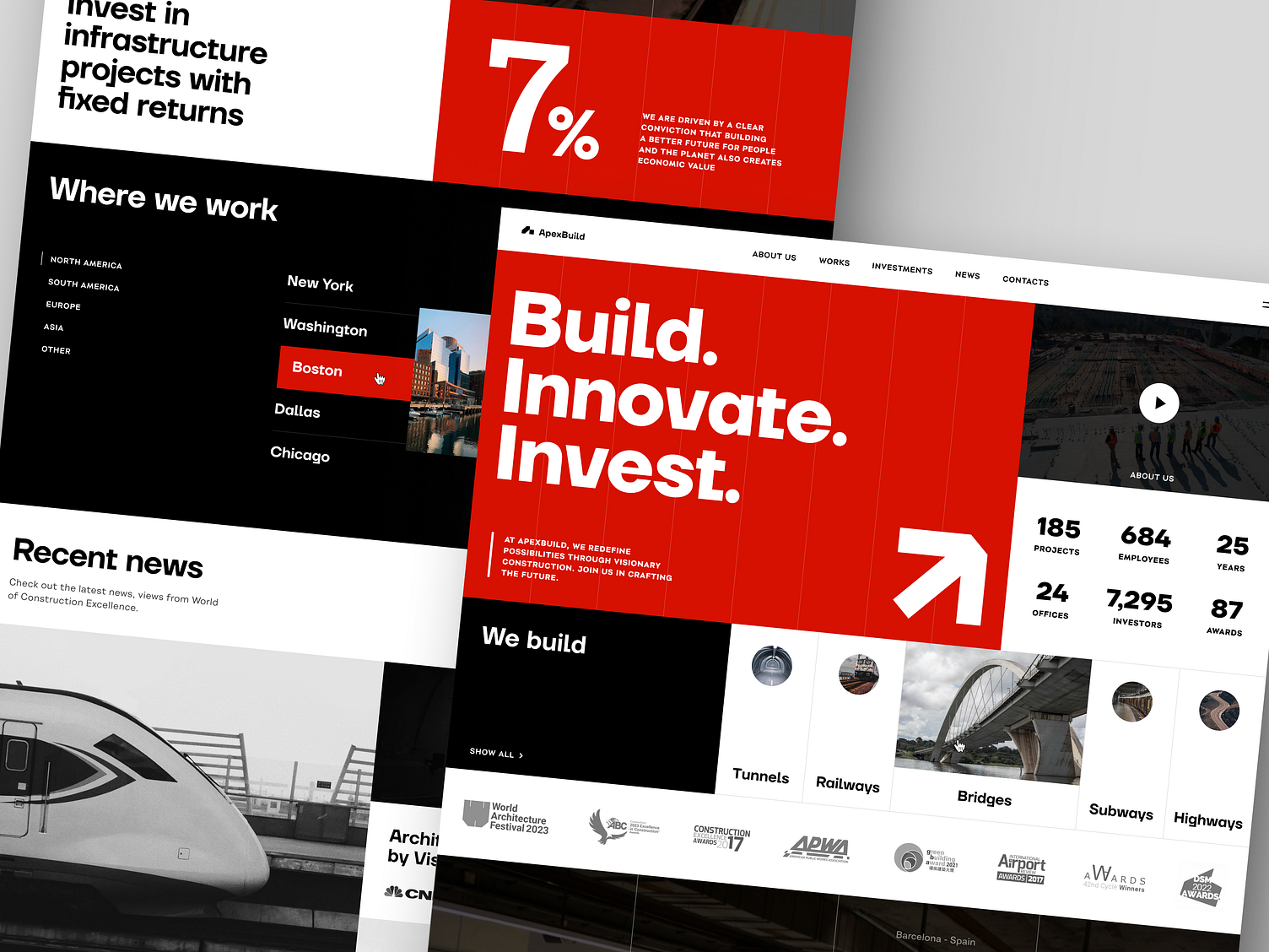Construction Company Website by Conceptzilla on Dribbble