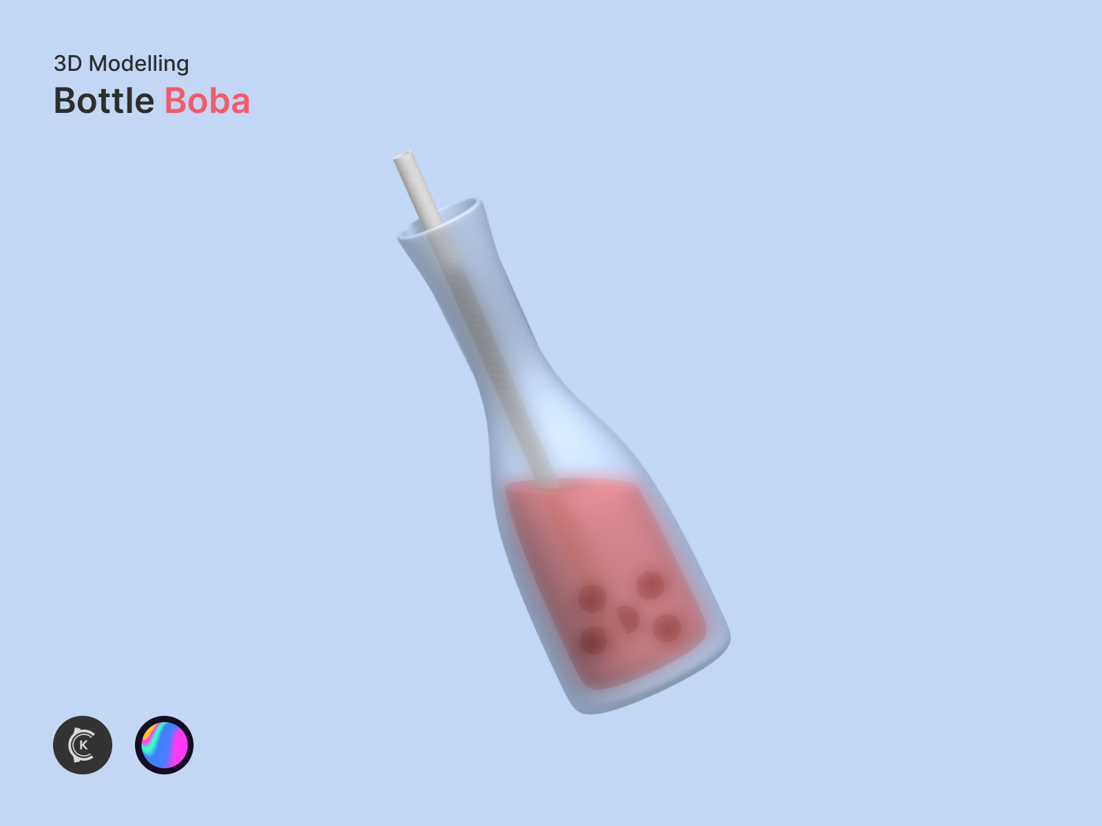 Bottle Boba | 3D Modelling by Kevin Denniswhara on Dribbble