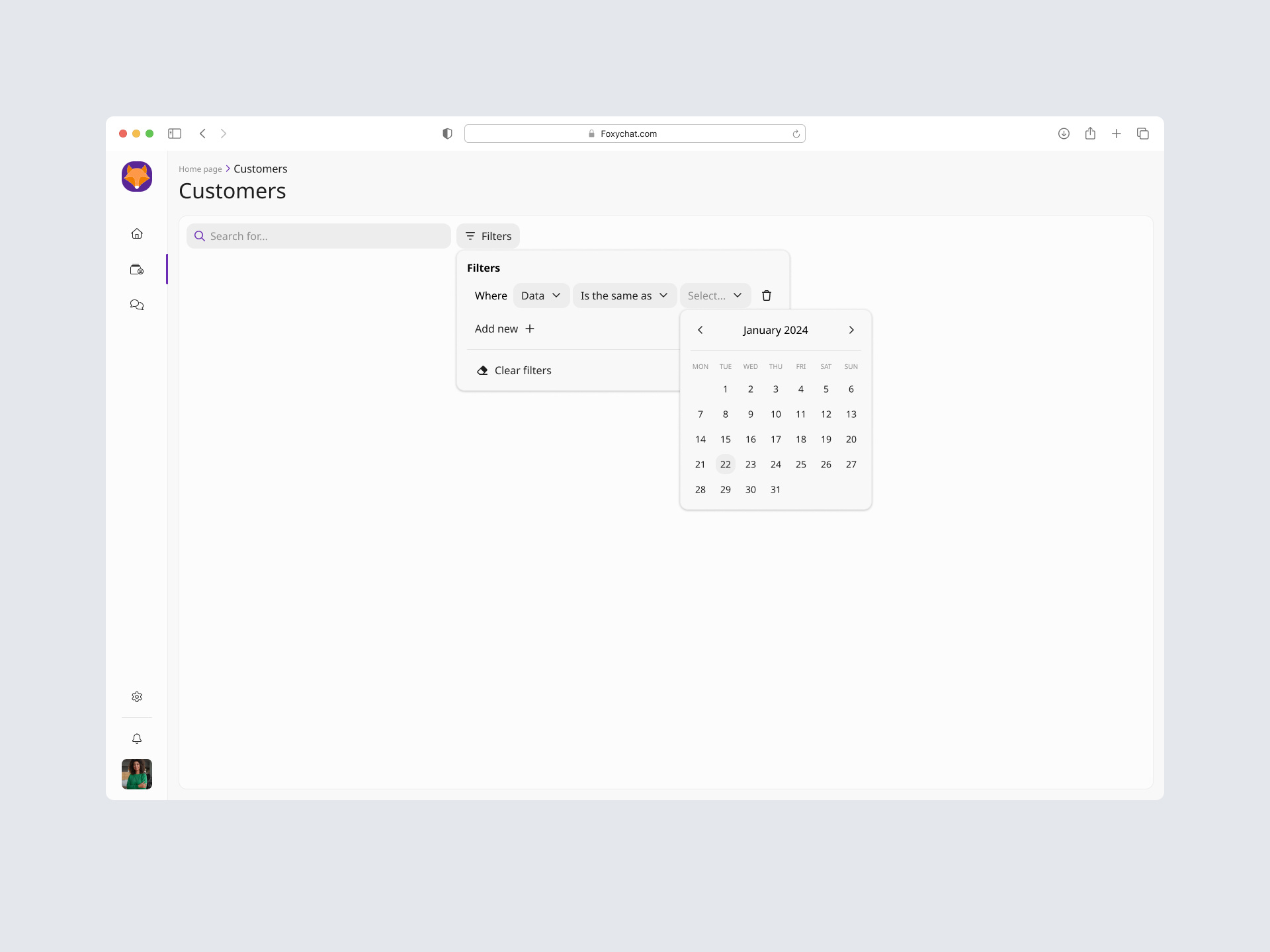 Advanced Filter with Date Picker by Gabriel Silisqui on Dribbble