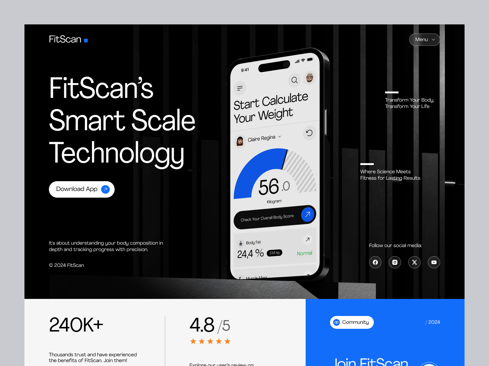 FitScan - Landing Page Version by Mirna Kusumawati for One Week Wonders ...