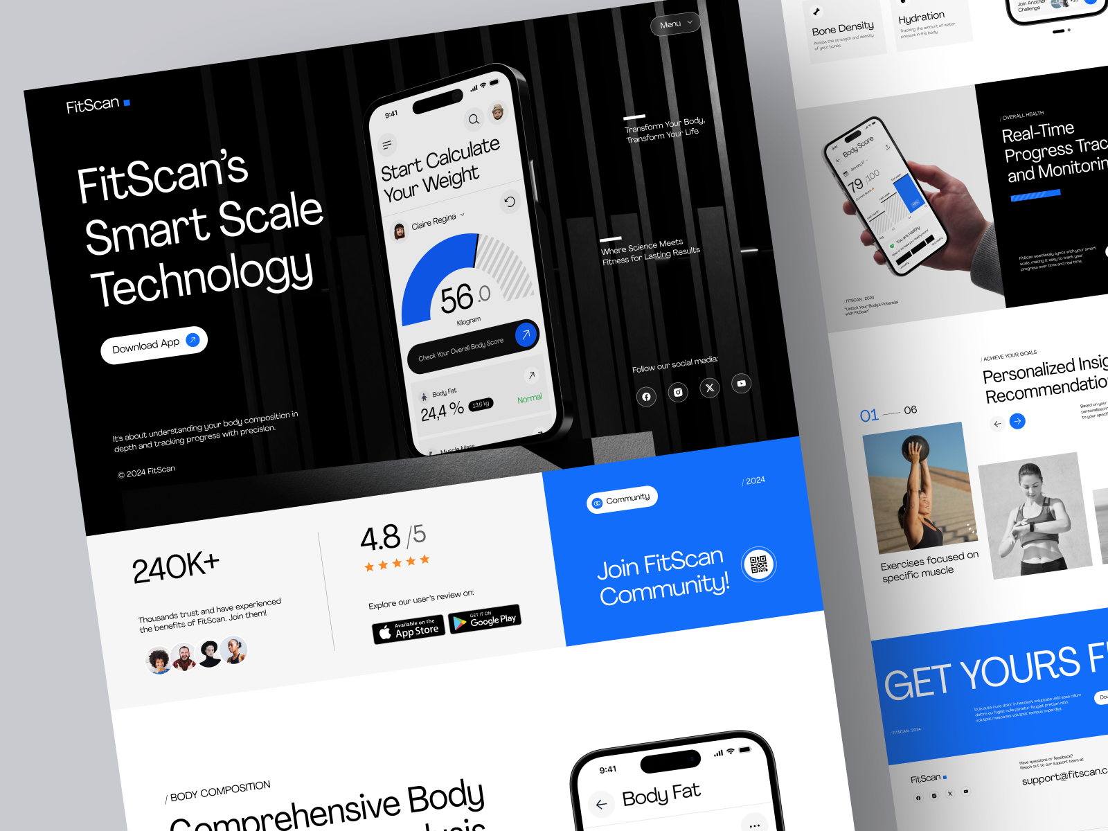 FitScan - Landing Page Version by Mirna Kusumawati for One Week Wonders on Dribbble