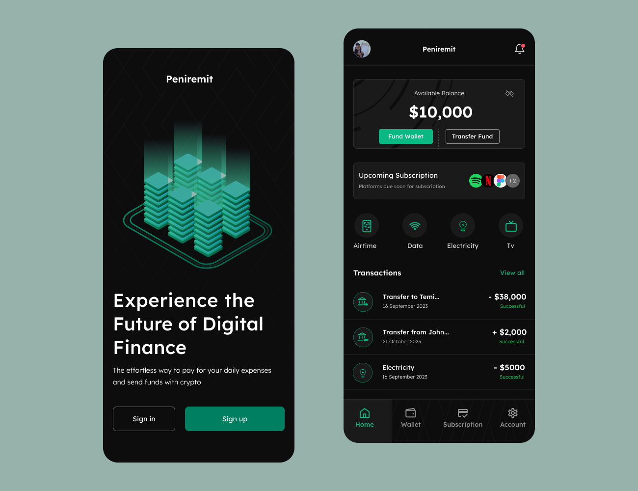 Fintech App by mmekutmfon peter on Dribbble