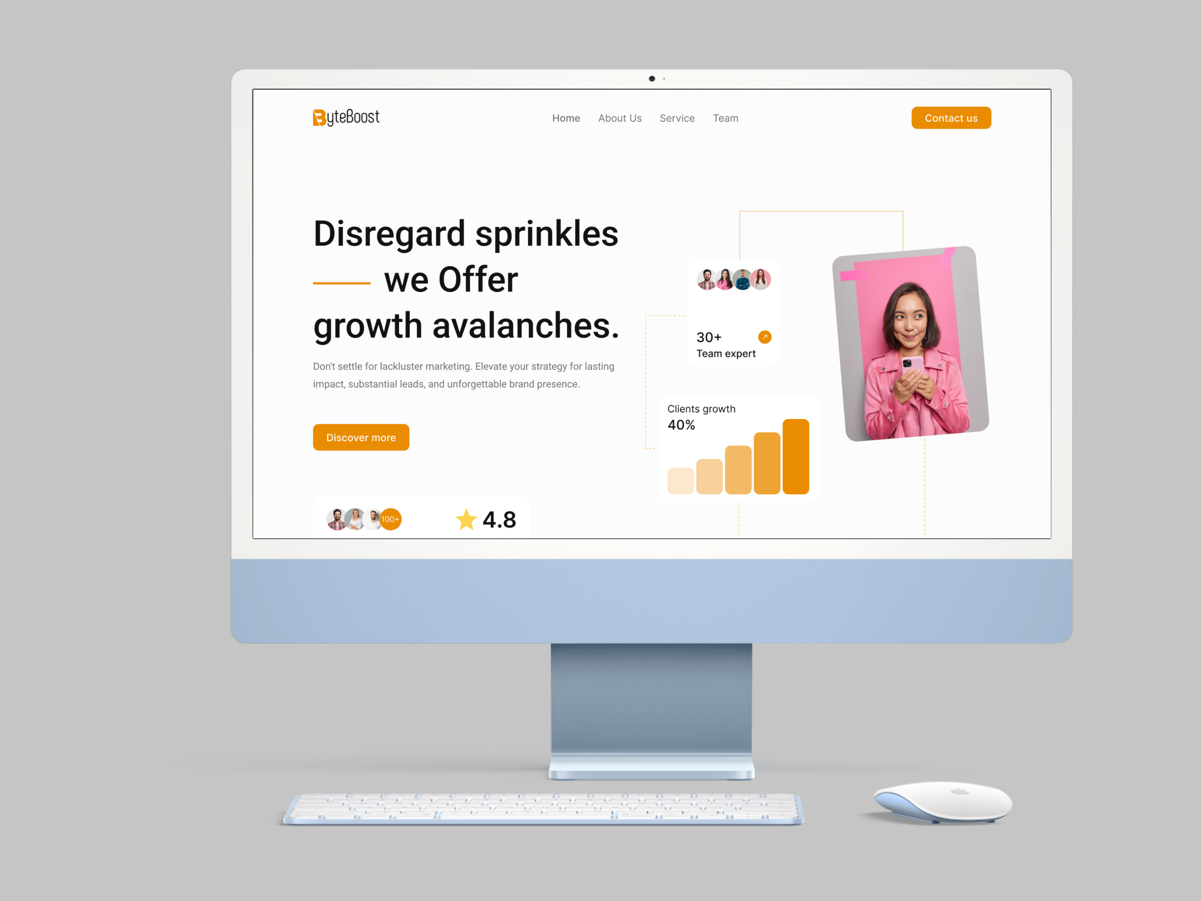 ByteBoost - Digital Agency Landing Page by Prosenjit Deb on Dribbble