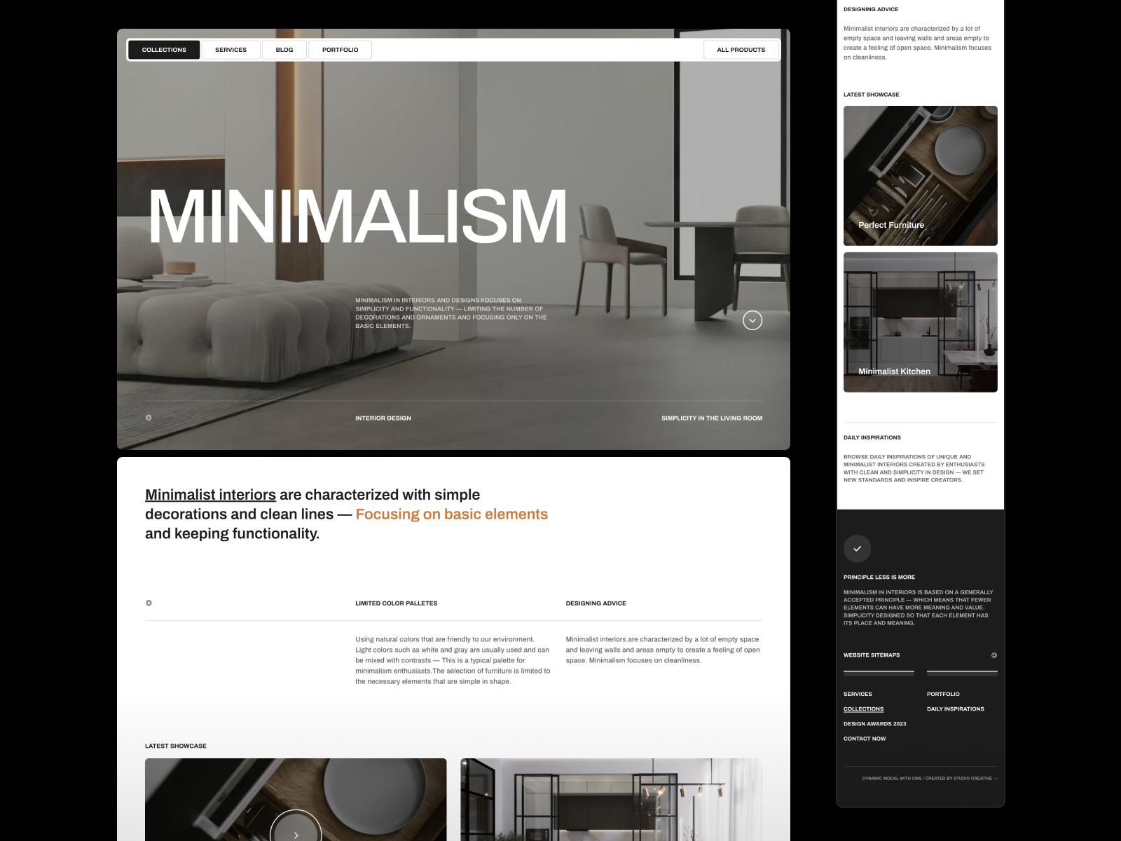 MINIMALISM - Website Concept (Dynamic Modal) by Tomasz Mazurczak for ...