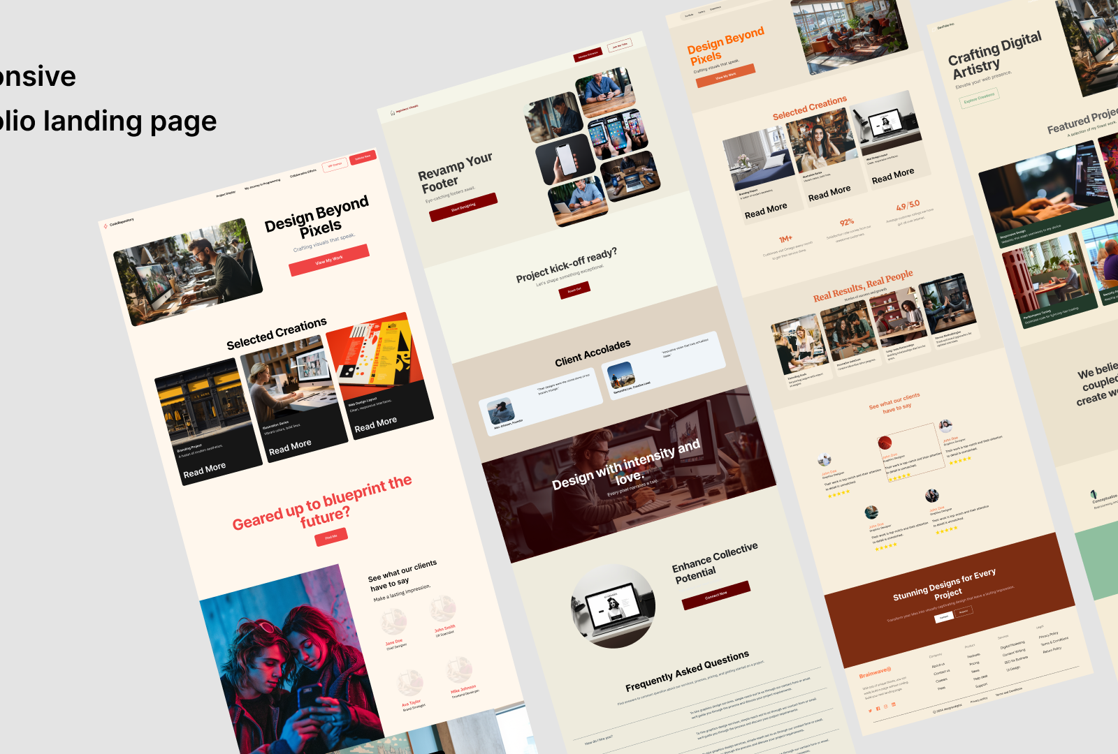 Responsive portfolio landing page in figma by Atia Mubeen on Dribbble Responsive portfolio landing page in figma by Atia Mubeen on Dribbble