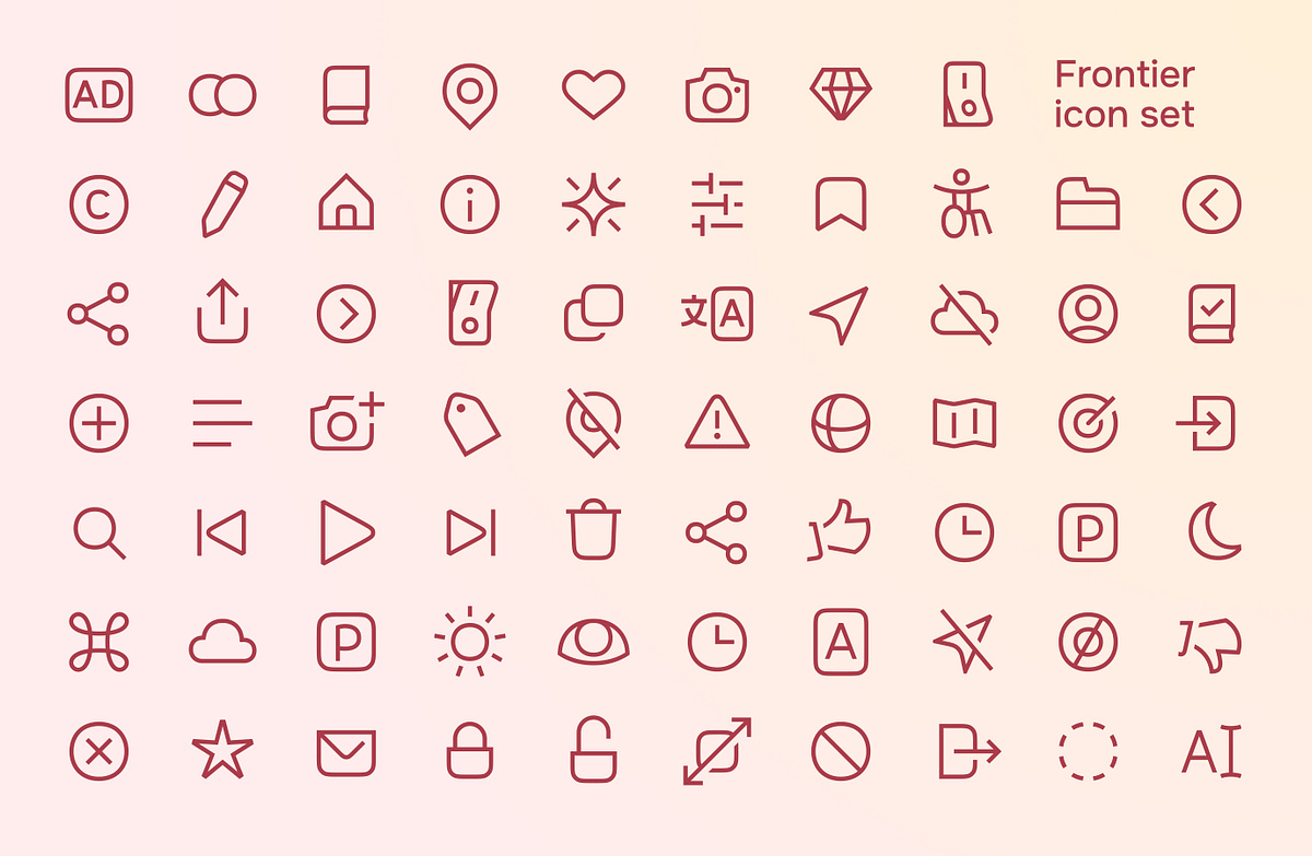 Frontier icon set by Nikita Ivanov on Dribbble