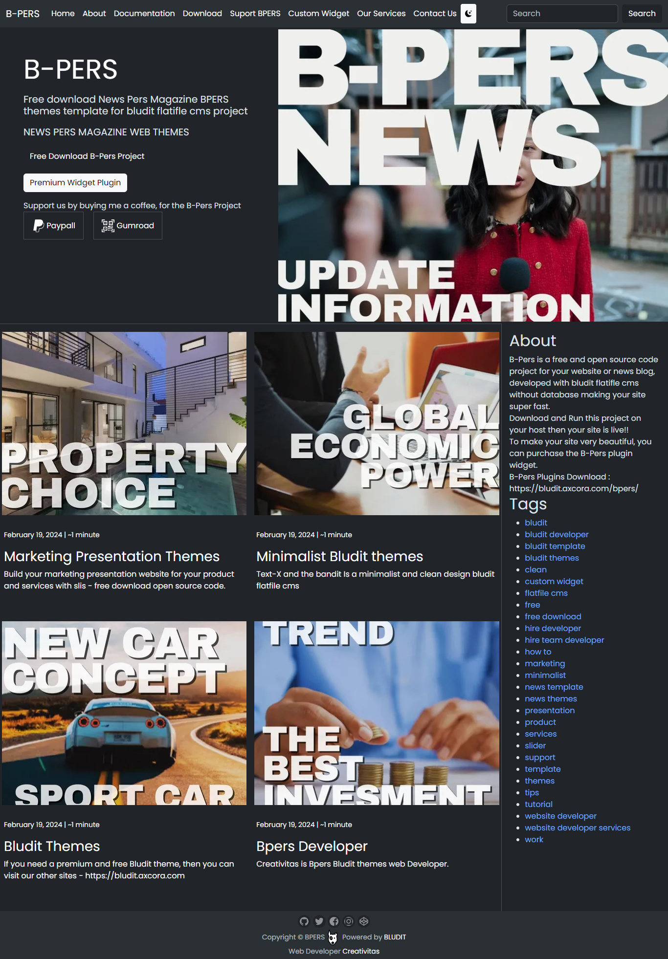 News Web Design Themes by creativebydre on Dribbble