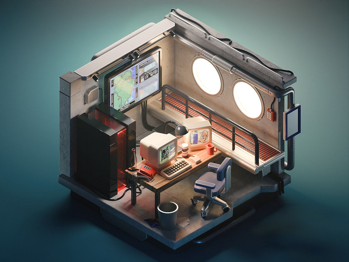 Jurassic Park Control Room by Roman Klčo on Dribbble