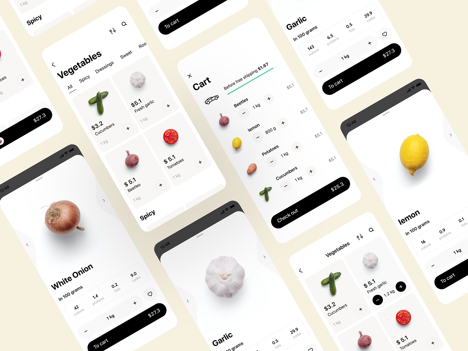 Fresh Veggie Shopping App: Vibrant Interface for Healthy Living by ...