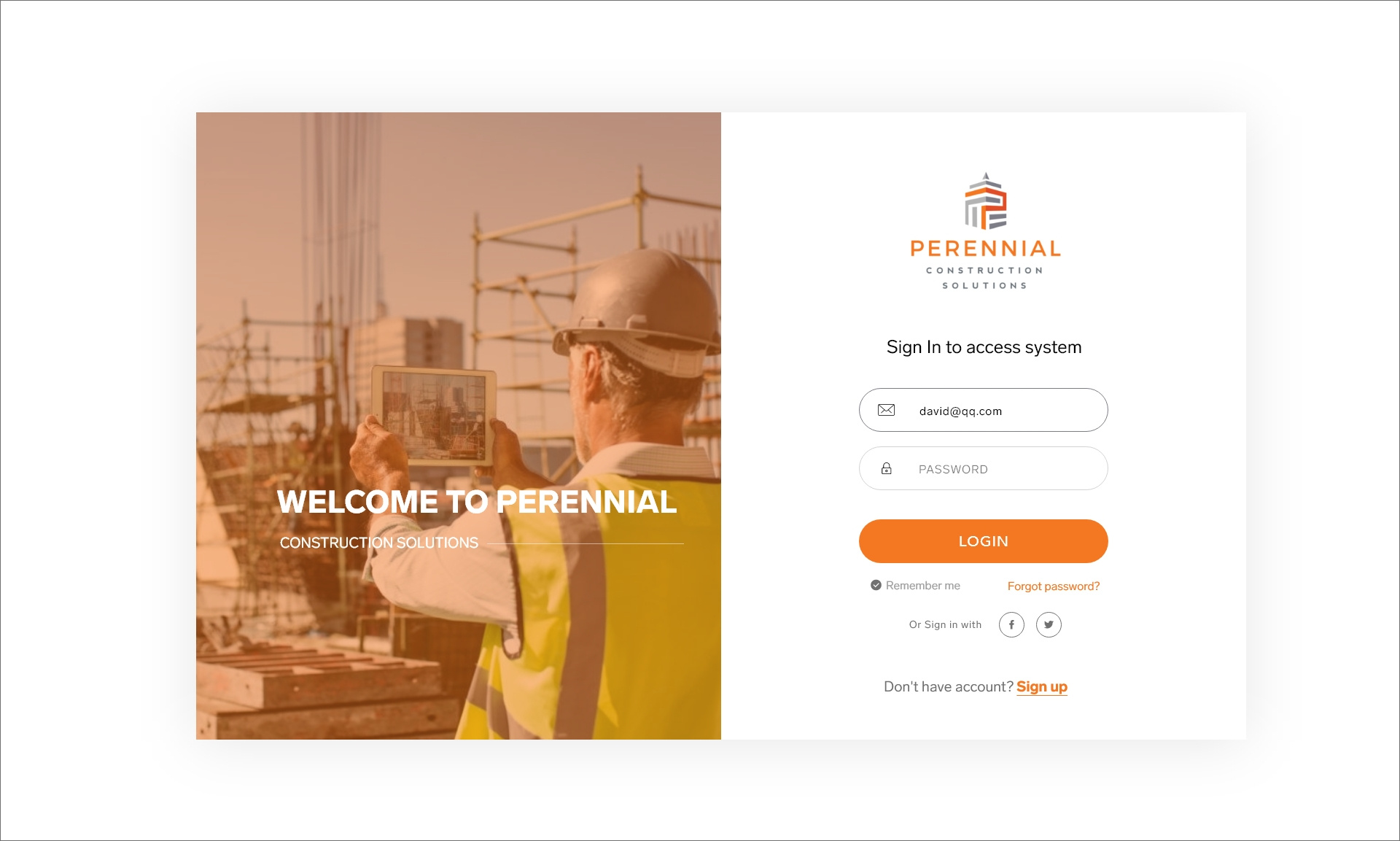 Web app Portiv Login screen by Rahul Dass on Dribbble