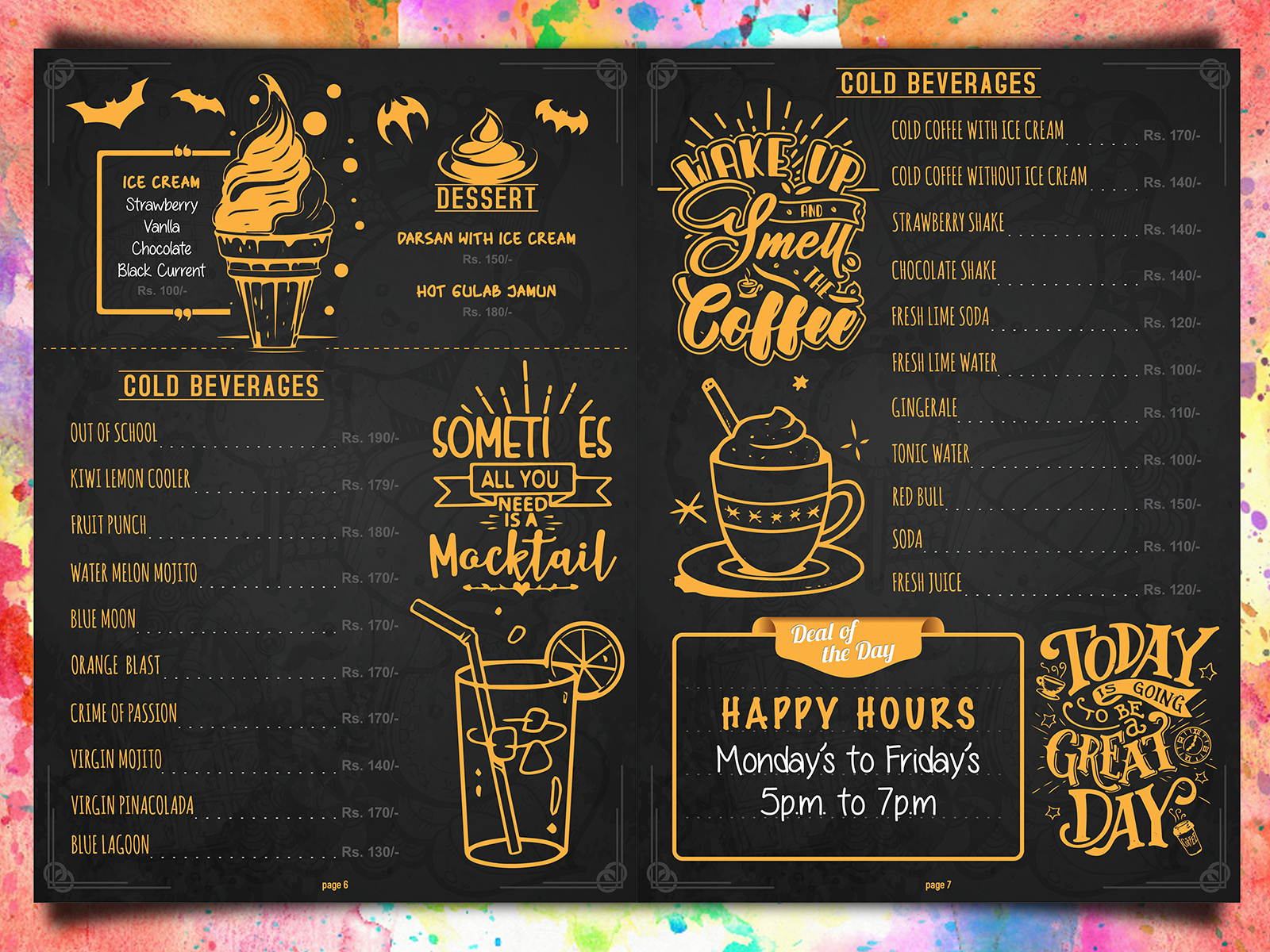 Bar Menu Card by Rohit on Dribbble