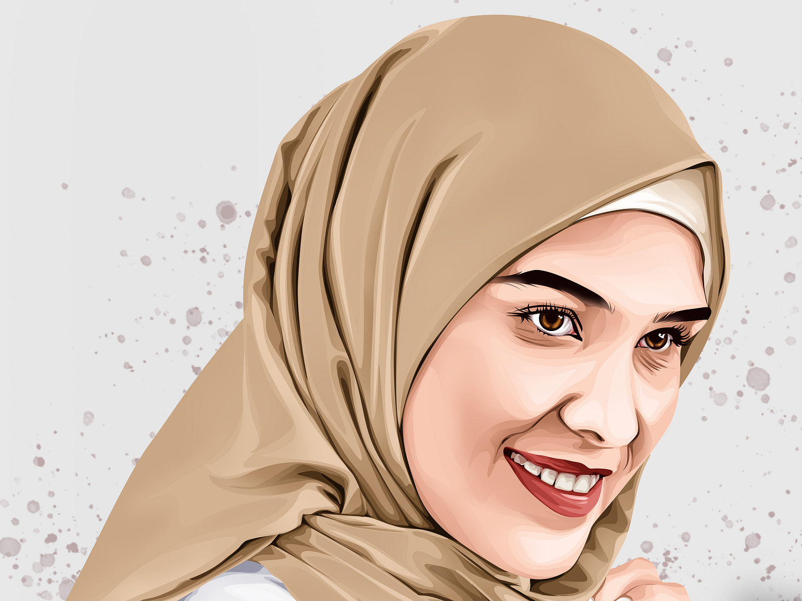 Hijab Potrait Vexel Art Illustration by Creativedia Studio on Dribbble