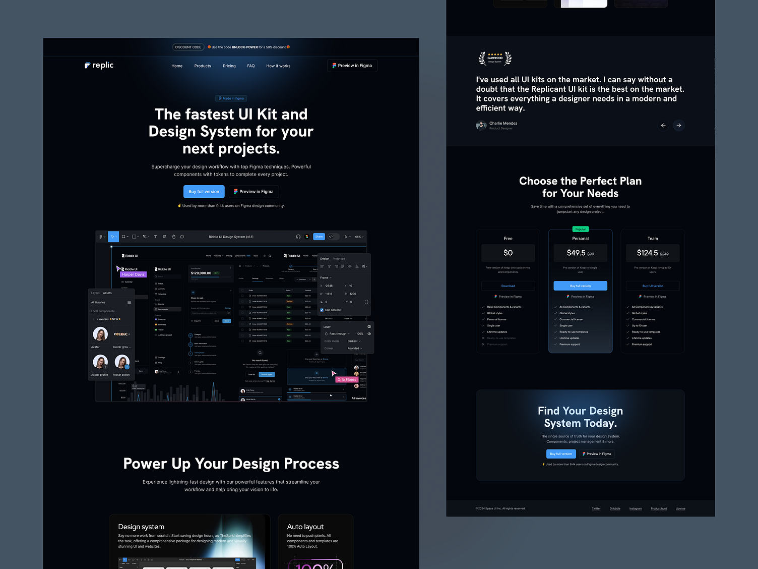 Design System Landing Page UI by Ofspace UX/UI on Dribbble