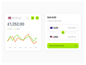 Currency exchange widgets by Stanislav Polivoda on Dribbble